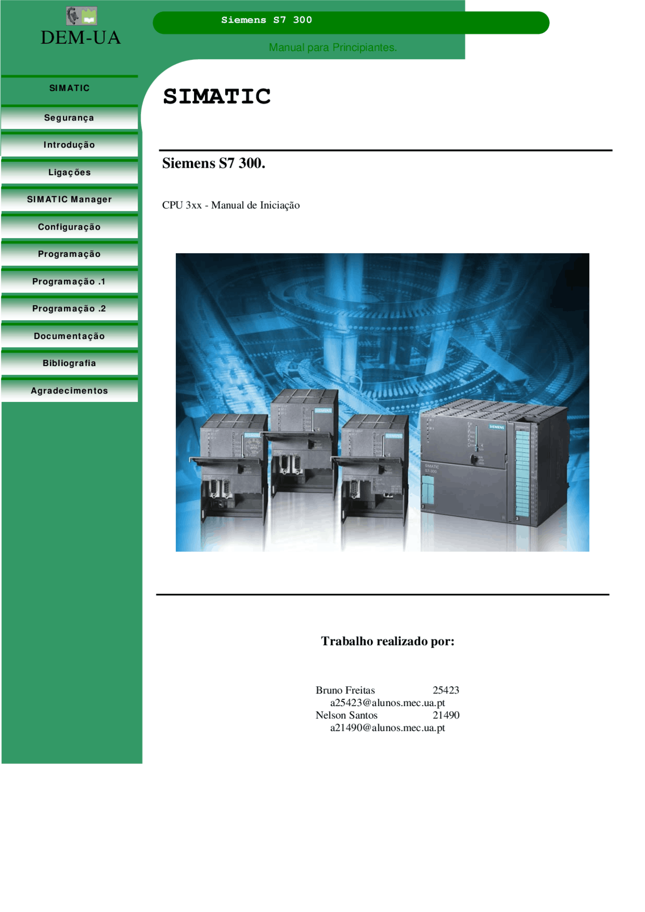 Siemens S7-300 CPU 3xx - Manual de Iniciação - Este Manual de Iniciação ...