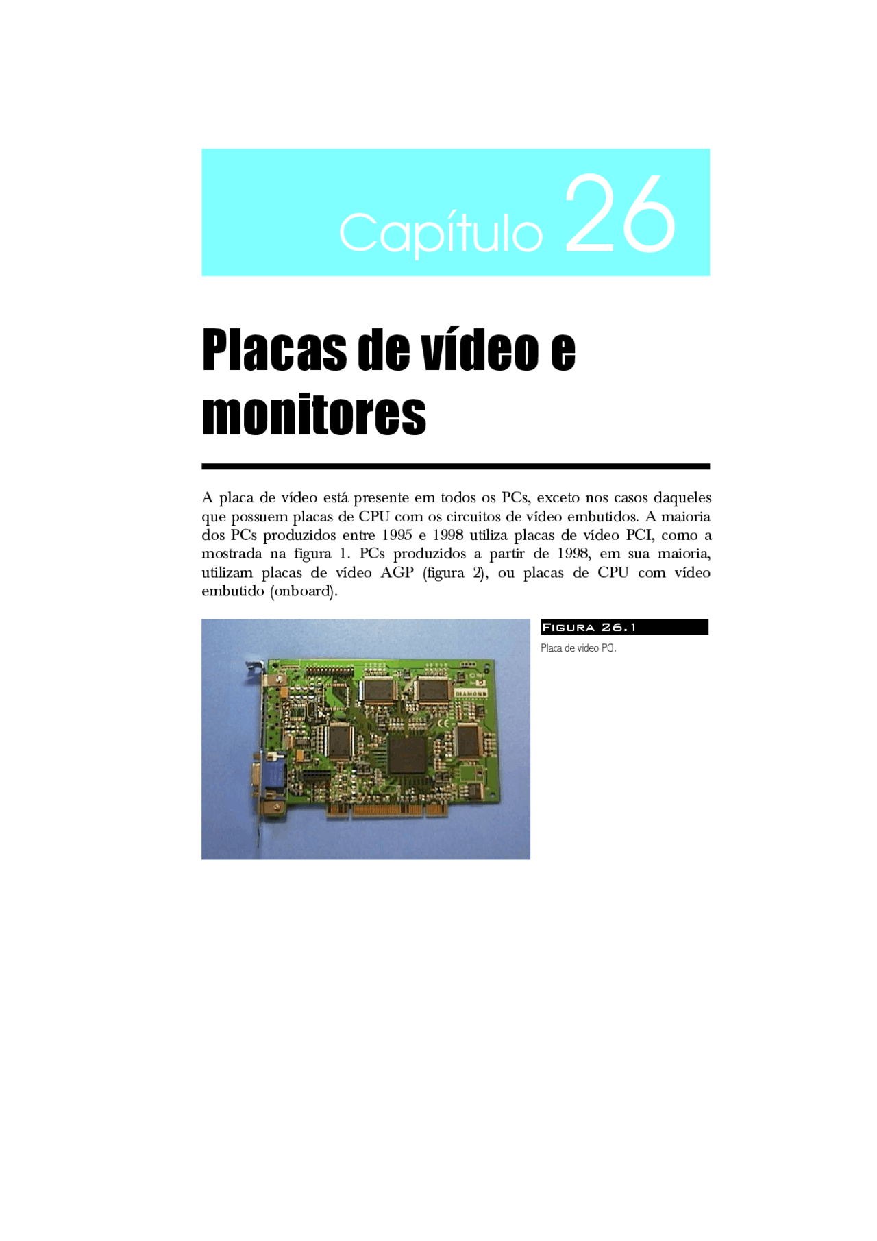Apostila Informatica Cap 26 Placas De Vídeo E Monitores Informatica