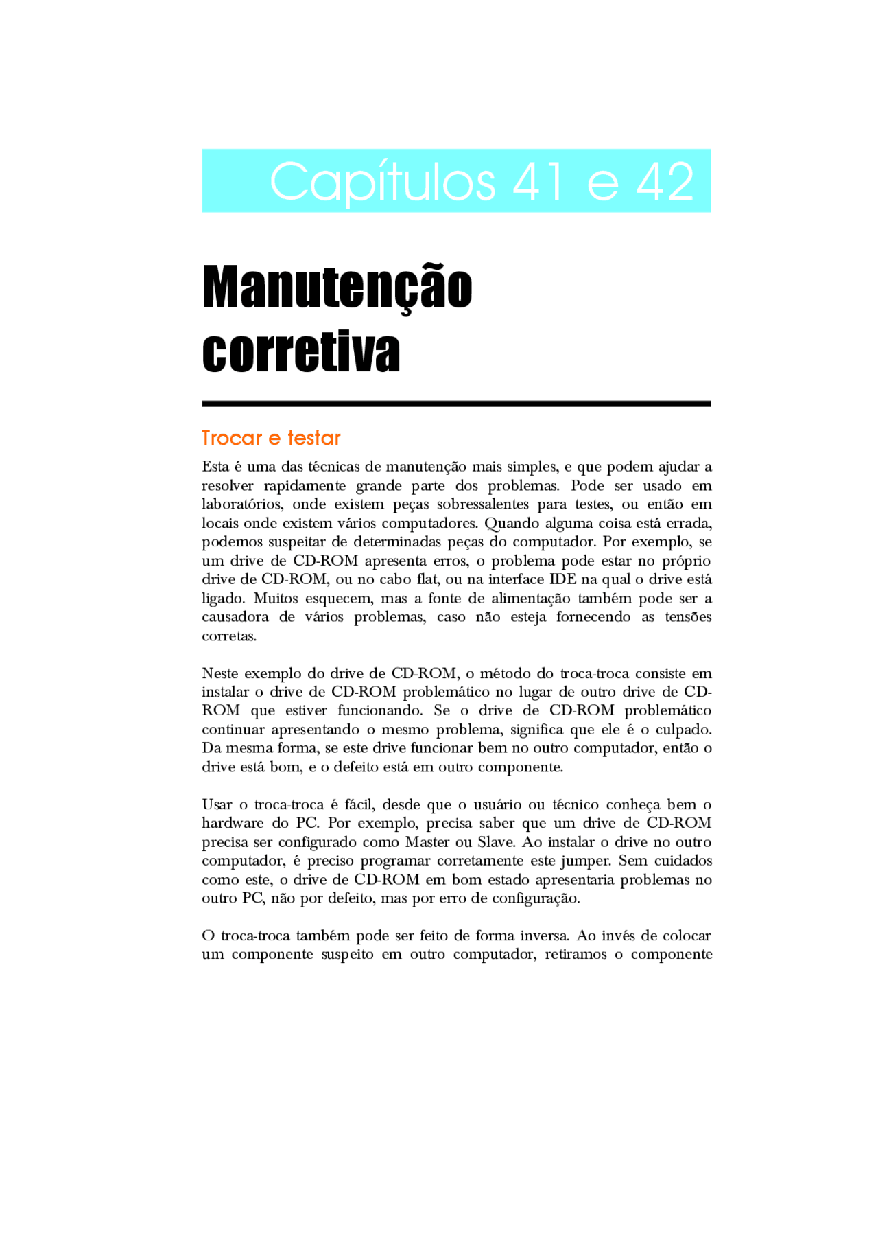 Apostila Informatica Cap 41 Manutenção Corretiva Informatica
