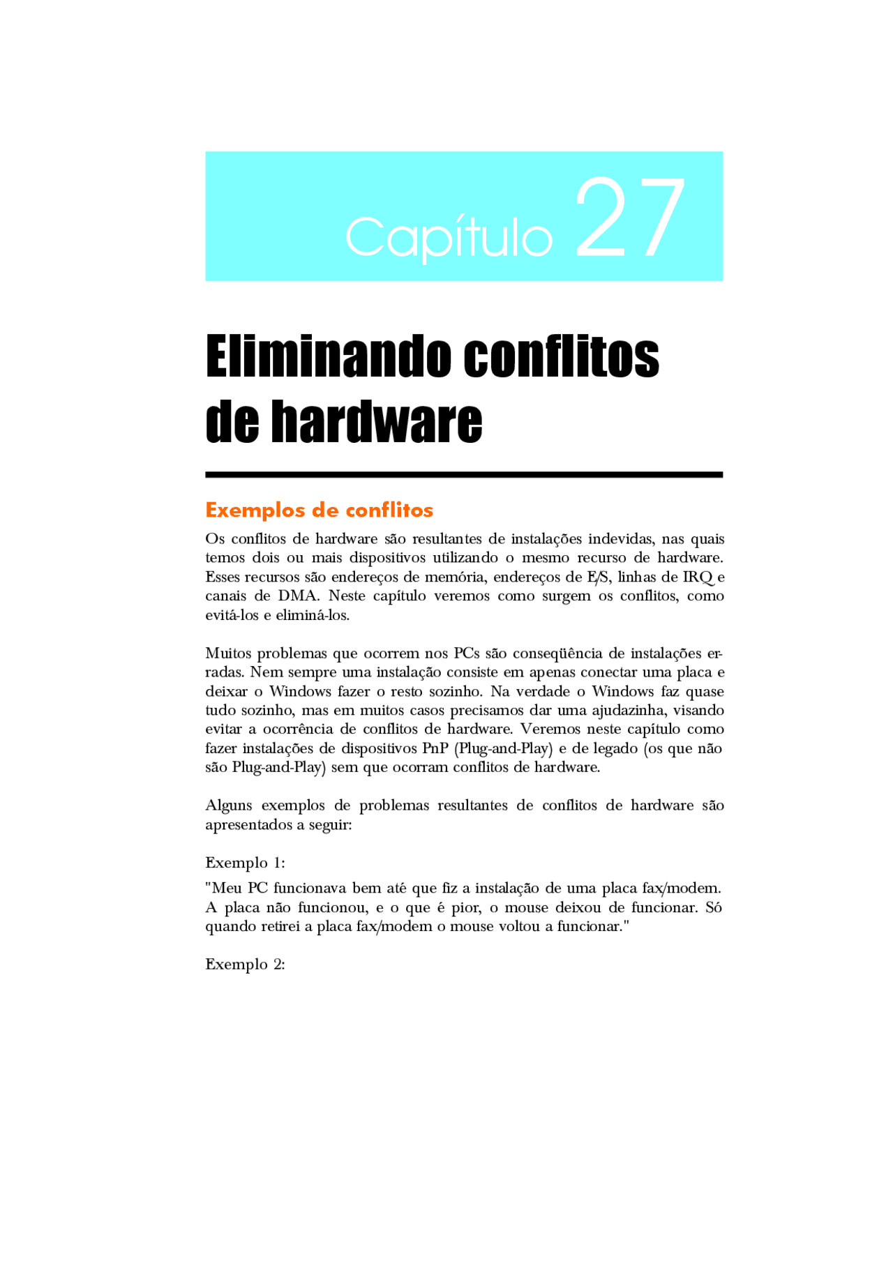 Apostila Informatica Cap 27 Eliminando Conflitos De Hardware