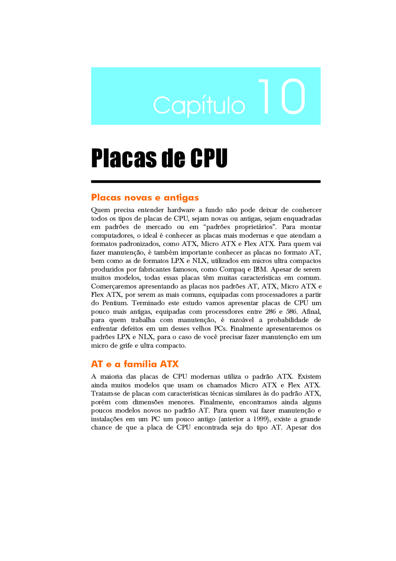 Apostila Informatica Cap 10 Placas Cpu Informatica Hardware