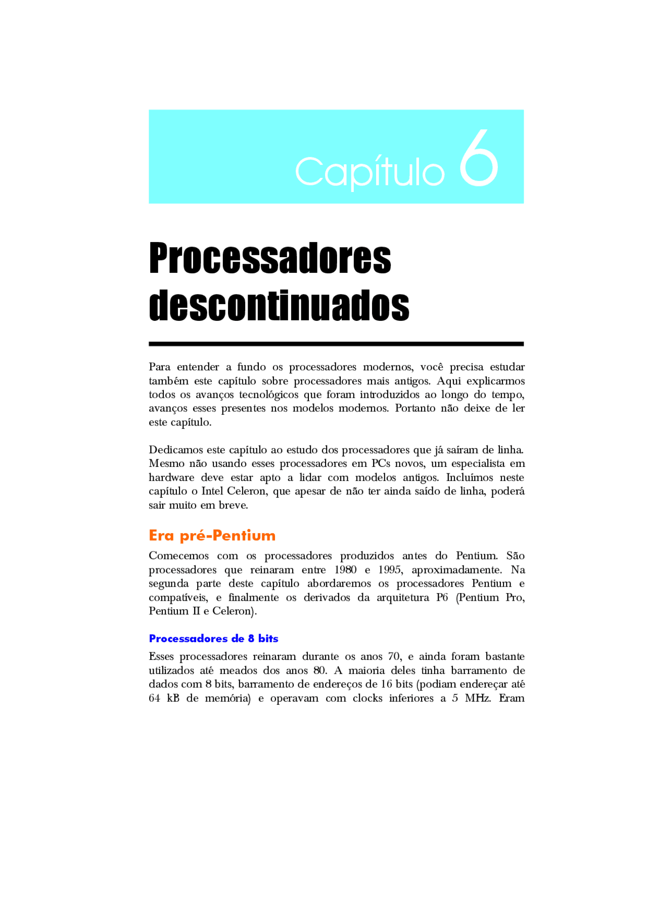 Apostila Informatica Cap 6 Processadores Descontinuados Informatica