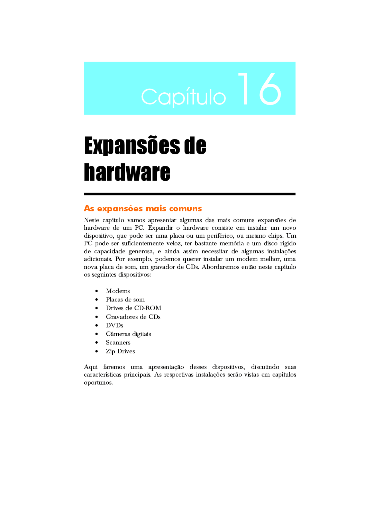 Apostila Informatica Cap 16 Expansões Hardware Informatica Hardware