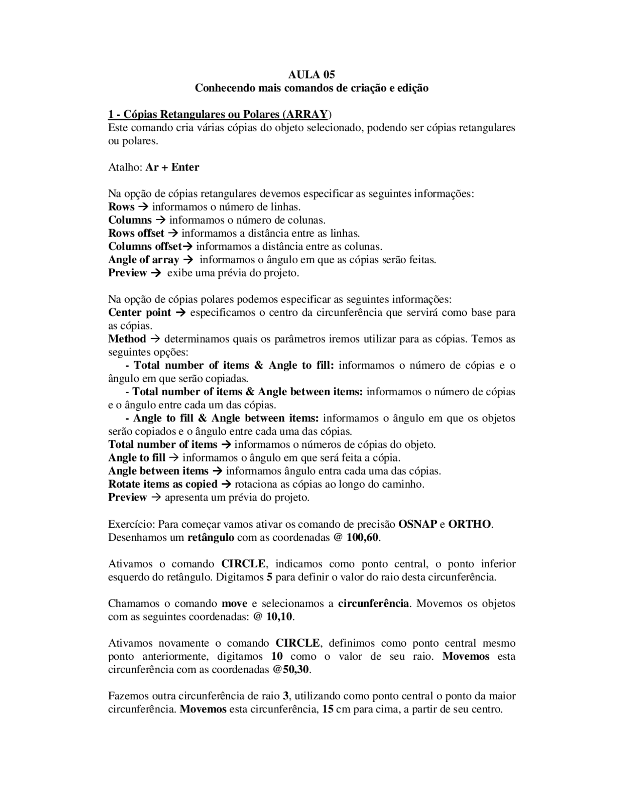 Autocad Aula 05 Autoca Autoca Docsity