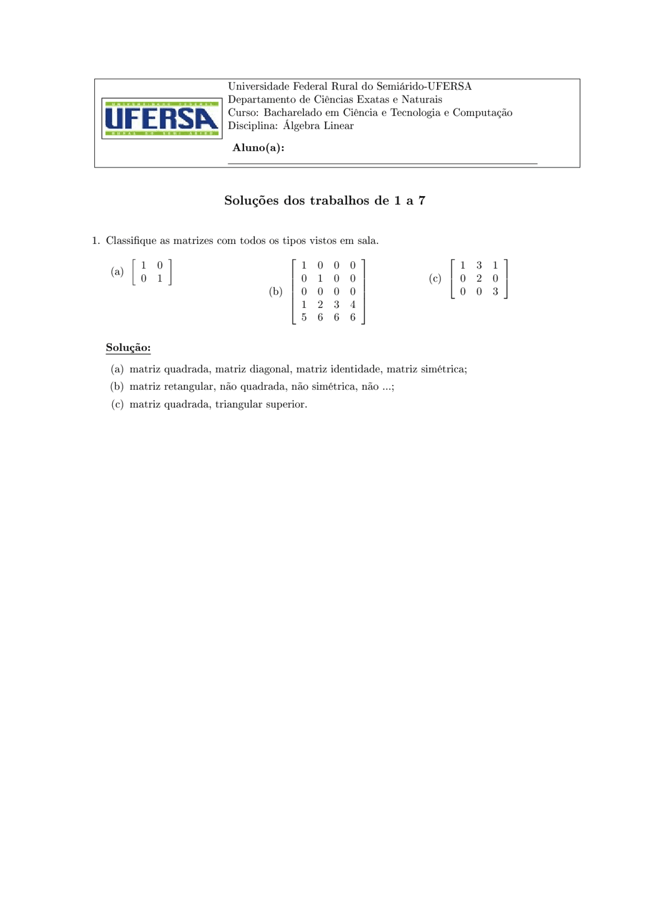 Exercícios Resolvidos Subespaços Álgebra Exercícios Resolvidos De