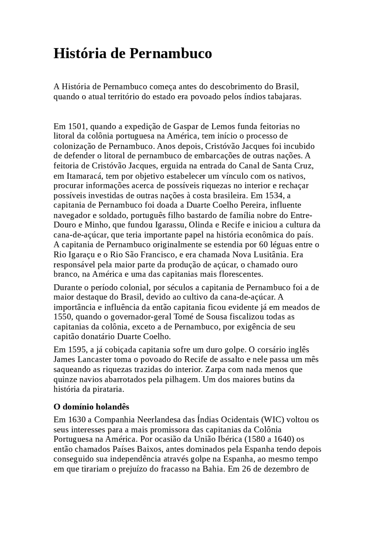 Historia De Pernambuco Em Pdf - BRAINCP