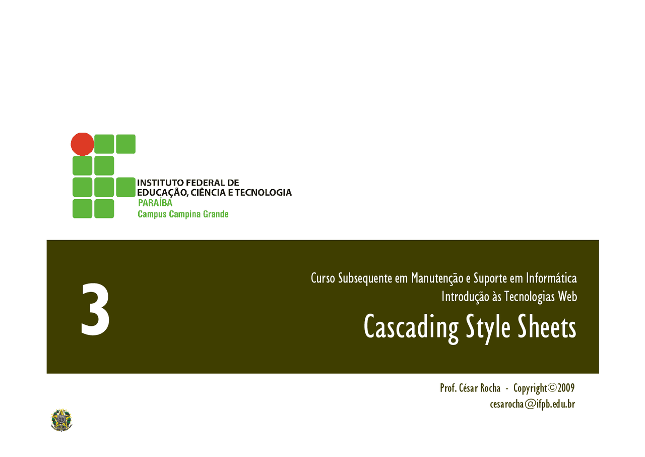 Cascading Style Sheets Xhtml Css Docsity