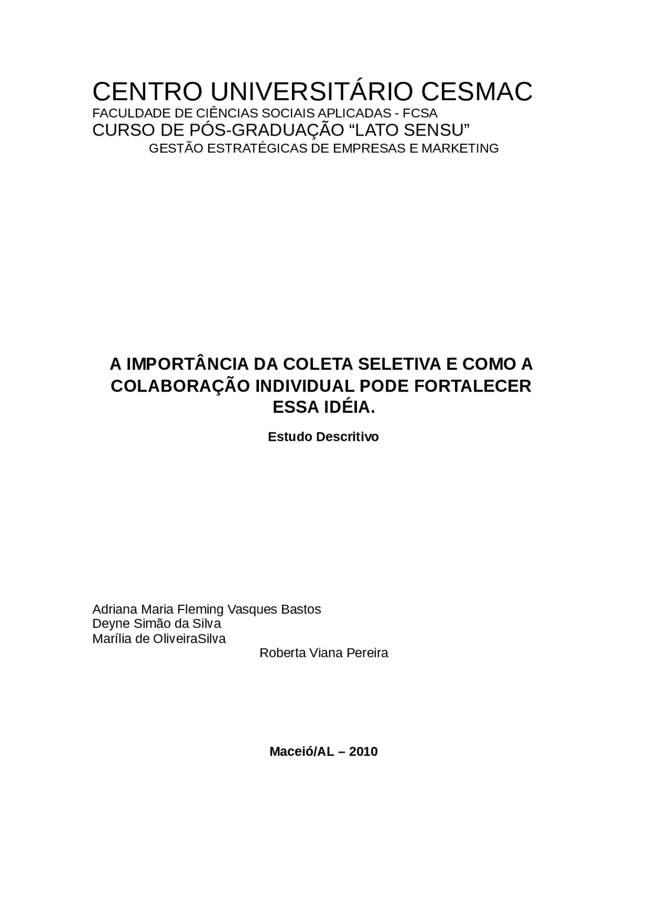 Trabalho Metodologia Da Pesquisa Nivel Pós Graduação Docsity