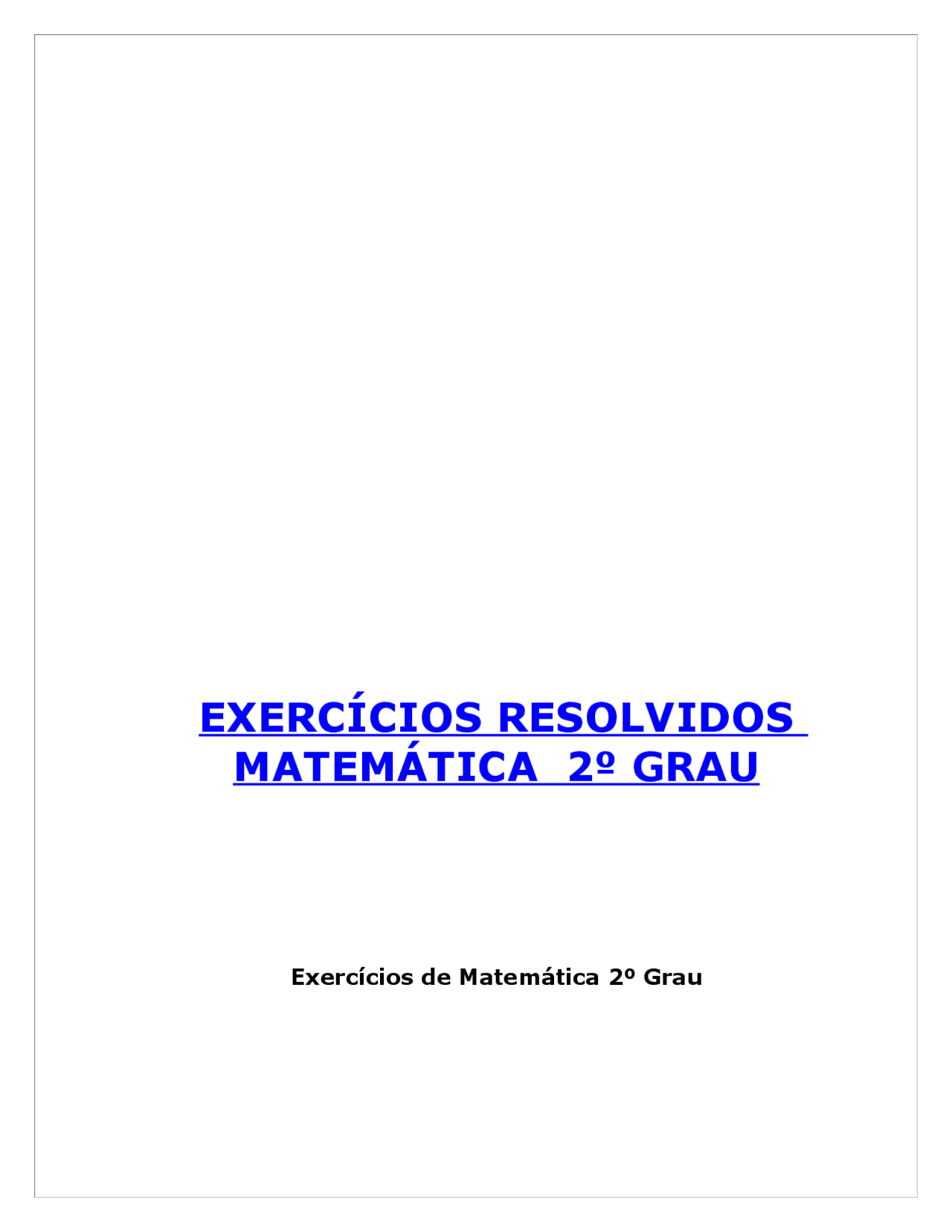 41473298 Exercicios Resolvidos De Matematica Problemas P