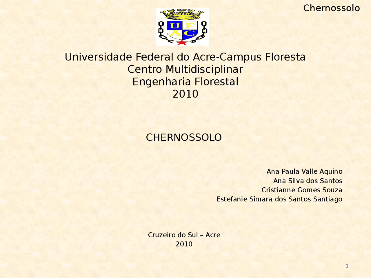 Chernossolo- slide original (Apresentação) - Curta apresentação sobre o ...