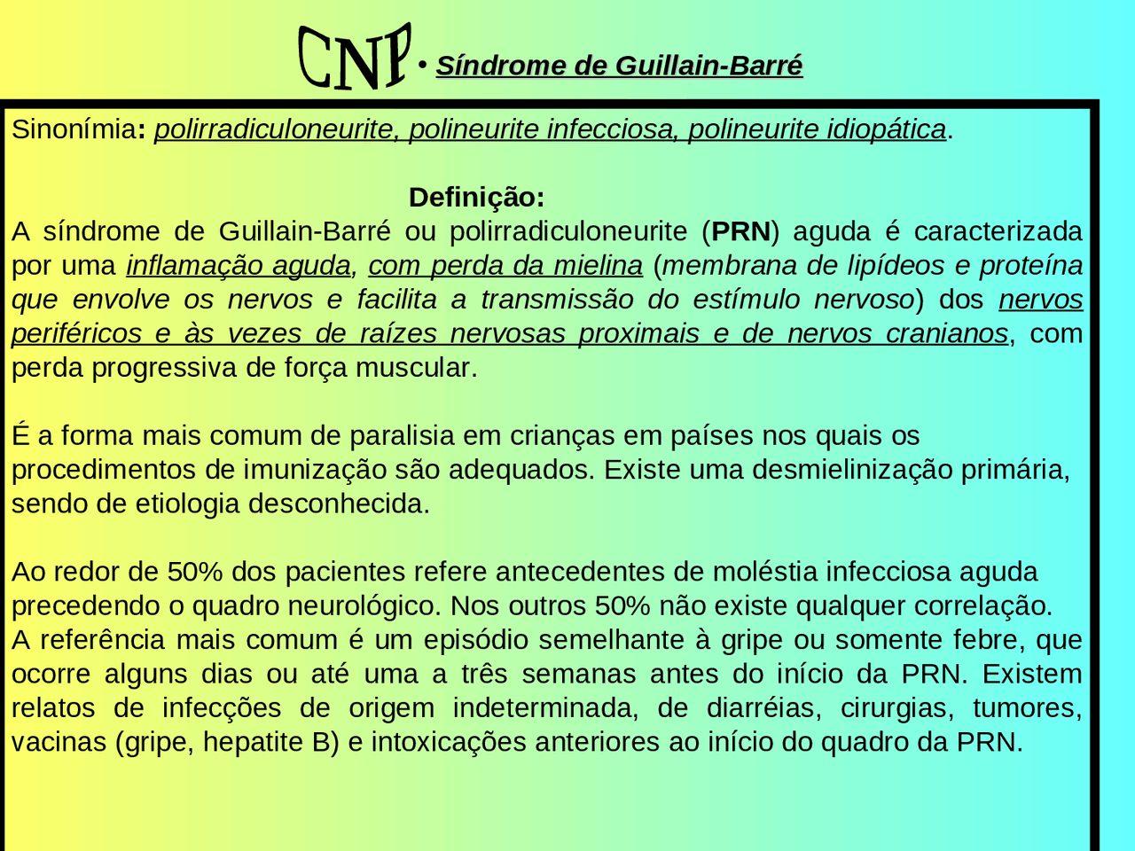 Síndrome de guillain barre - SÍNDROME DE GUILLAIN BARRE - Docsity