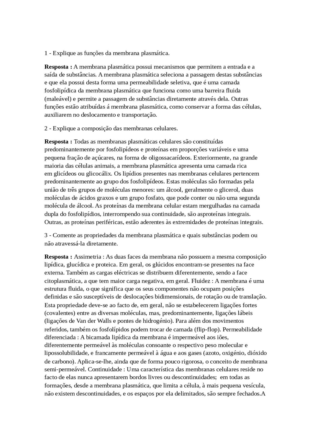 Membrana Plasmática Questionamentos Frequentes Sobre A Membrana