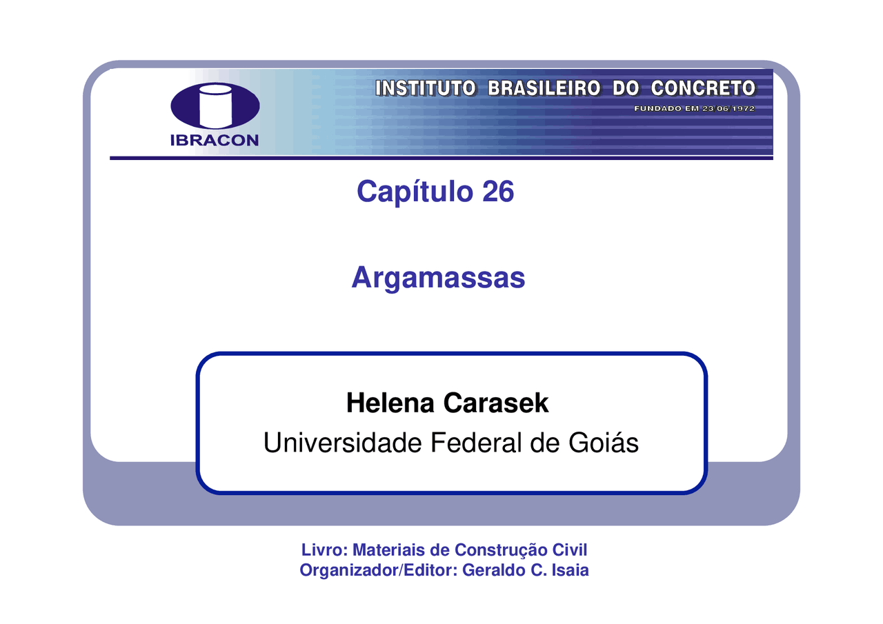 Cap26 Argamassa Argamassa Argamassa Docsity
