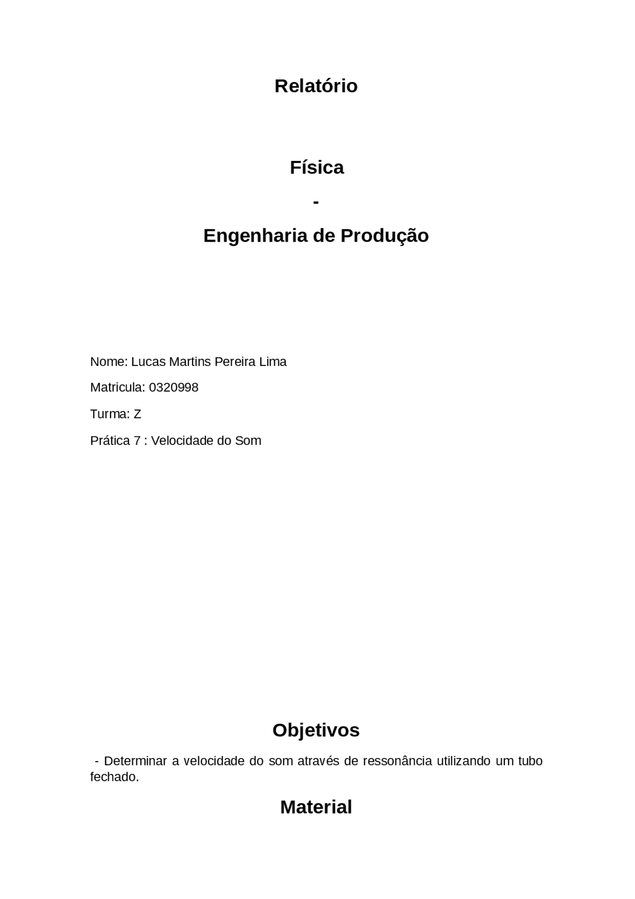 Relatório Física Experimental Prática 7 Docsity