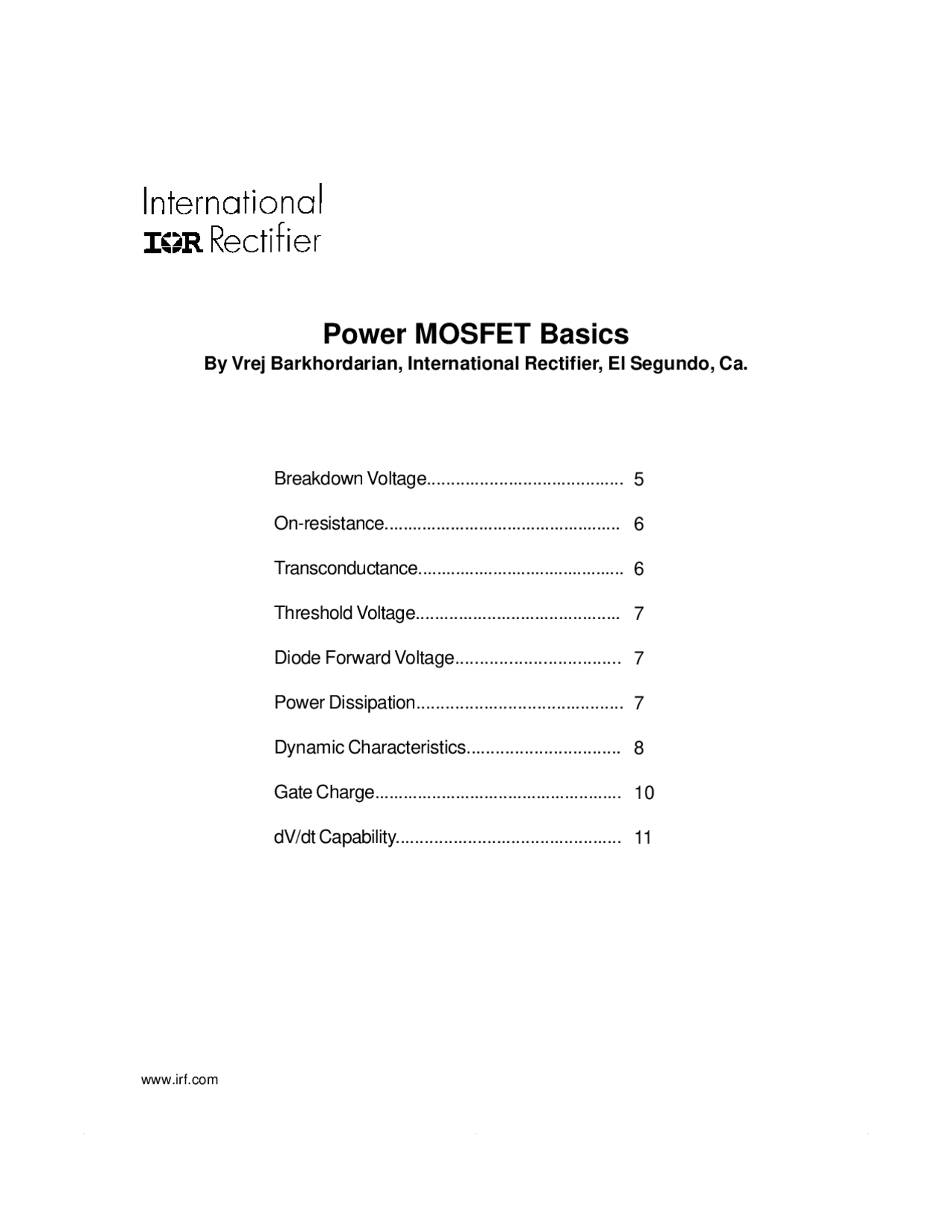 Power Mosfet Basics Mosfet Mosfet Docsity