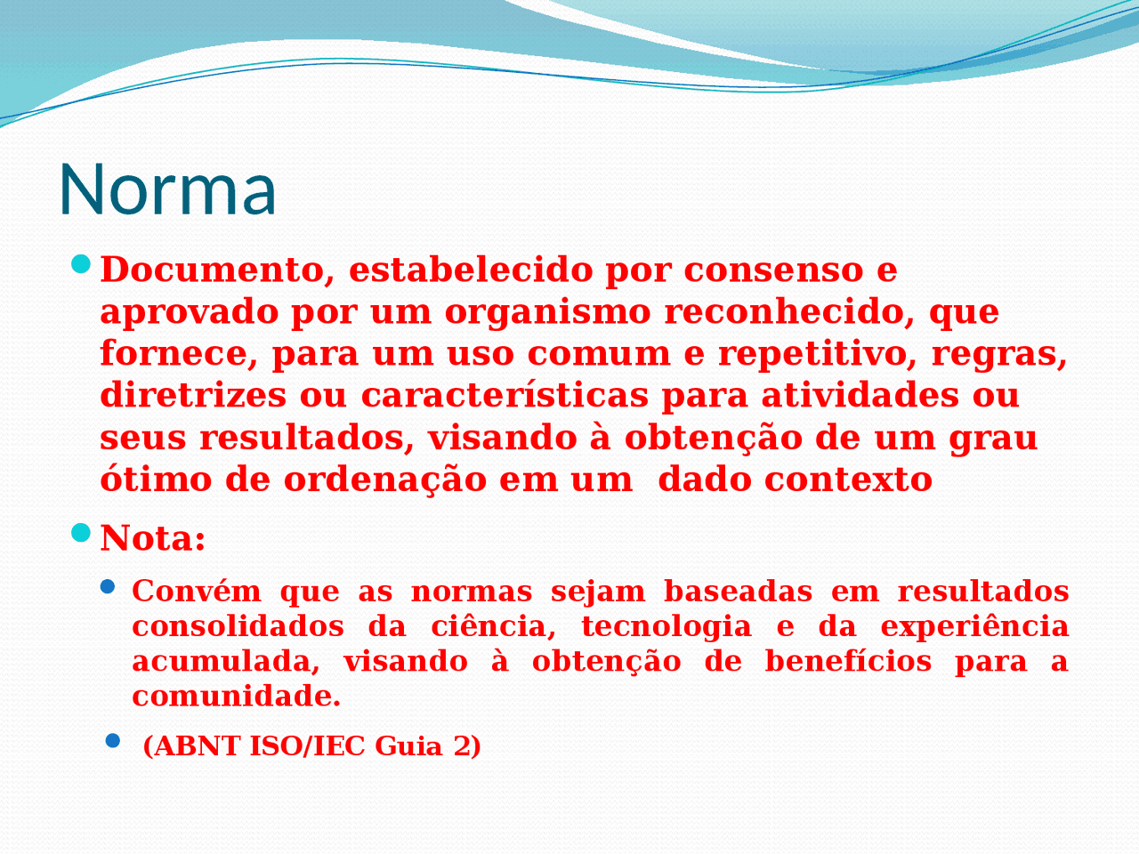 Norma - Introdução basica de normas - Docsity