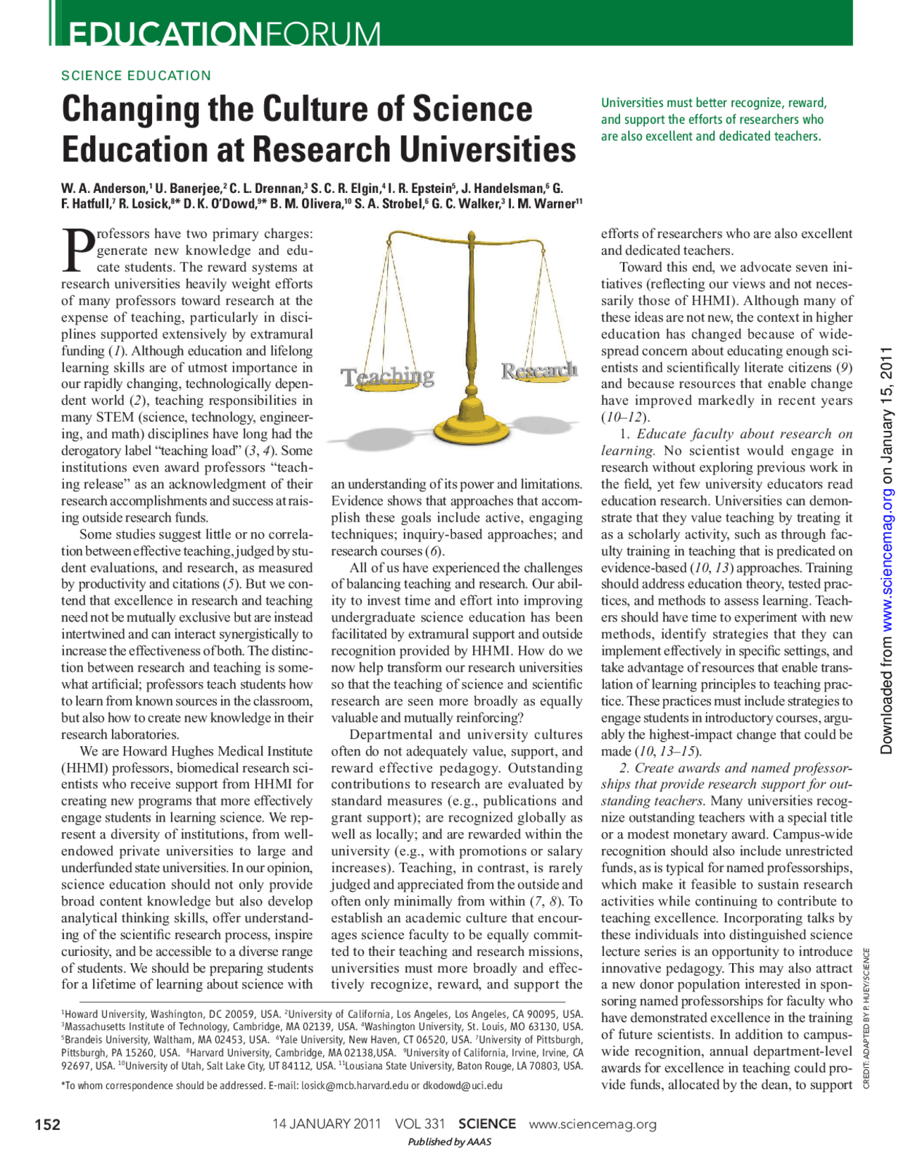 Changing Education at Research Universiti - mudanças no sistema ...