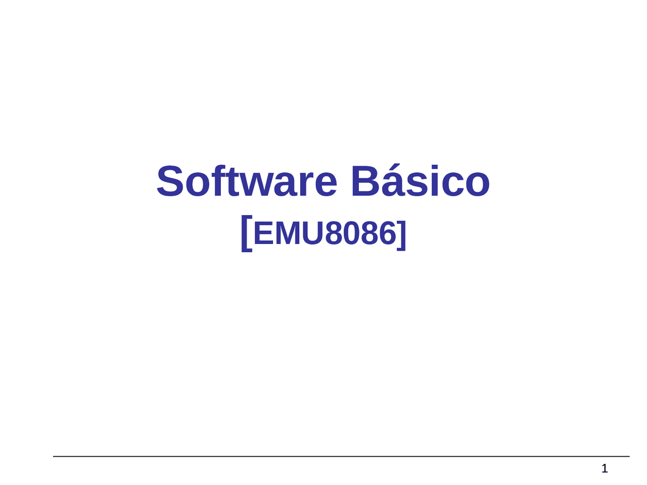 Aula8 - Emu8086 - Software basíco, linguagem assembly. Apresentação de ...