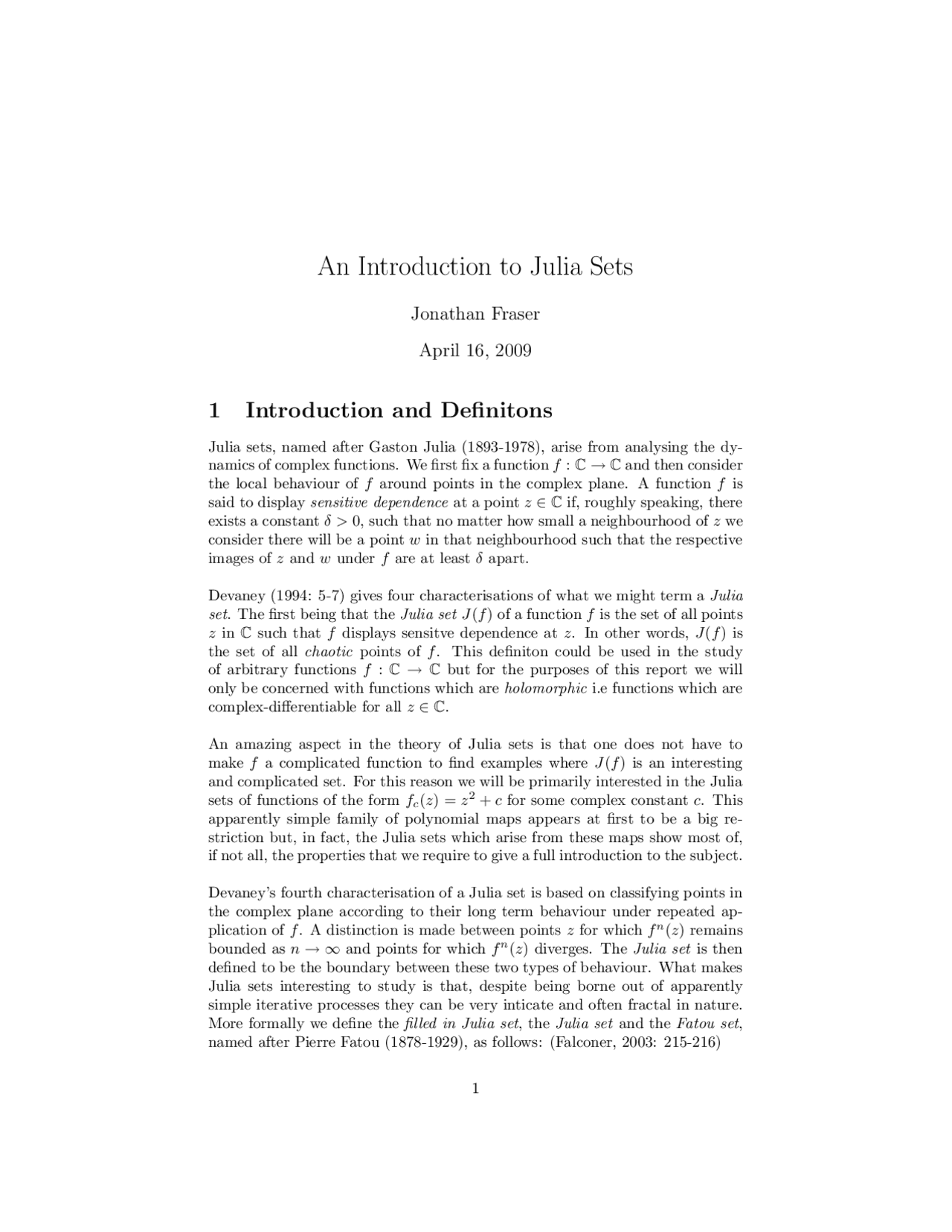 Introduction to Julia Sets - Teoria elementar sobre conjuntos e ...