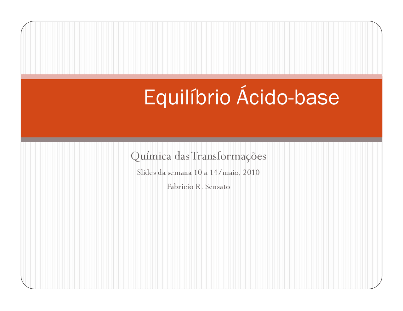 Equilibrio Quimico Aula Aula Sobre Equilíbrio Químico Docsity