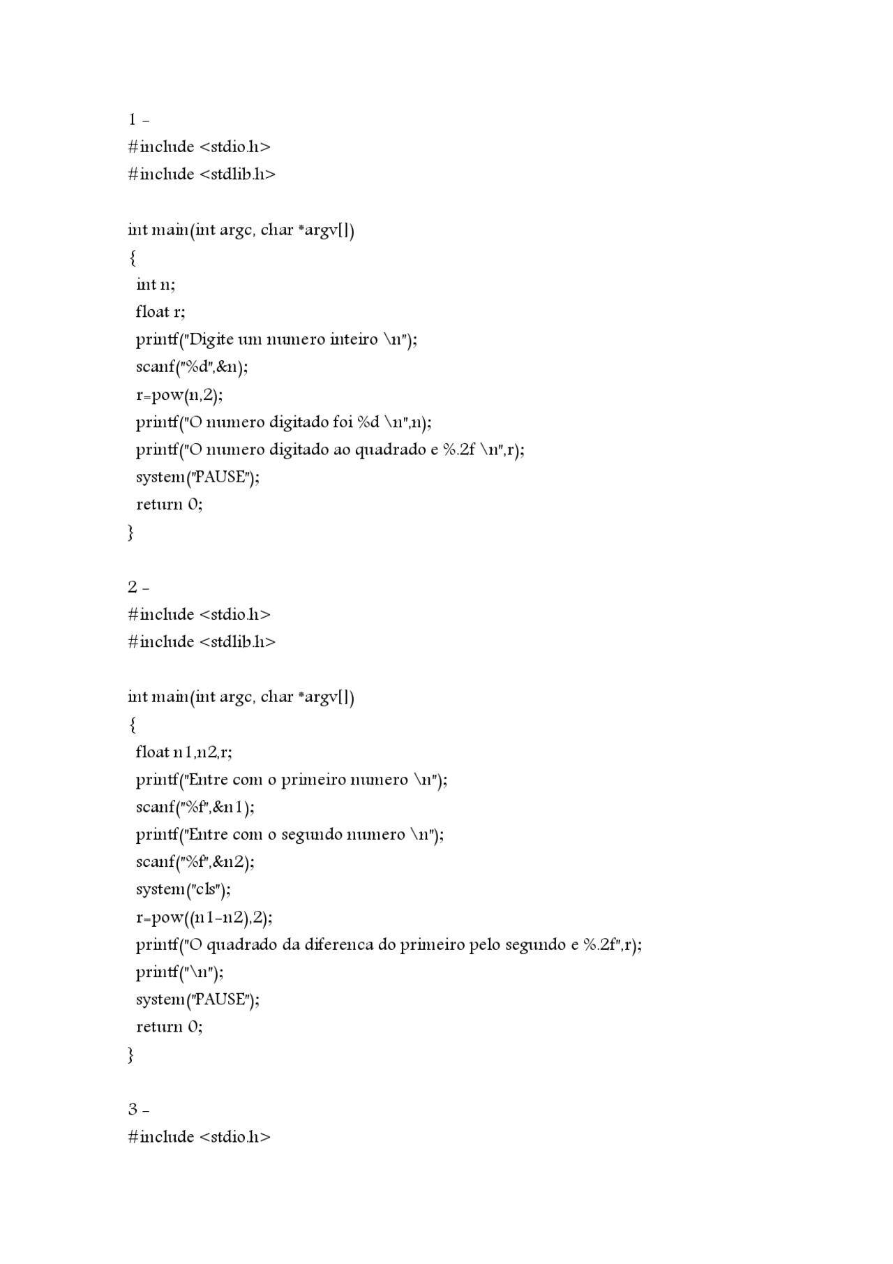 Trabalho de Algoritimo resol - Trabaçho de algoritmo 40 exercicio ...