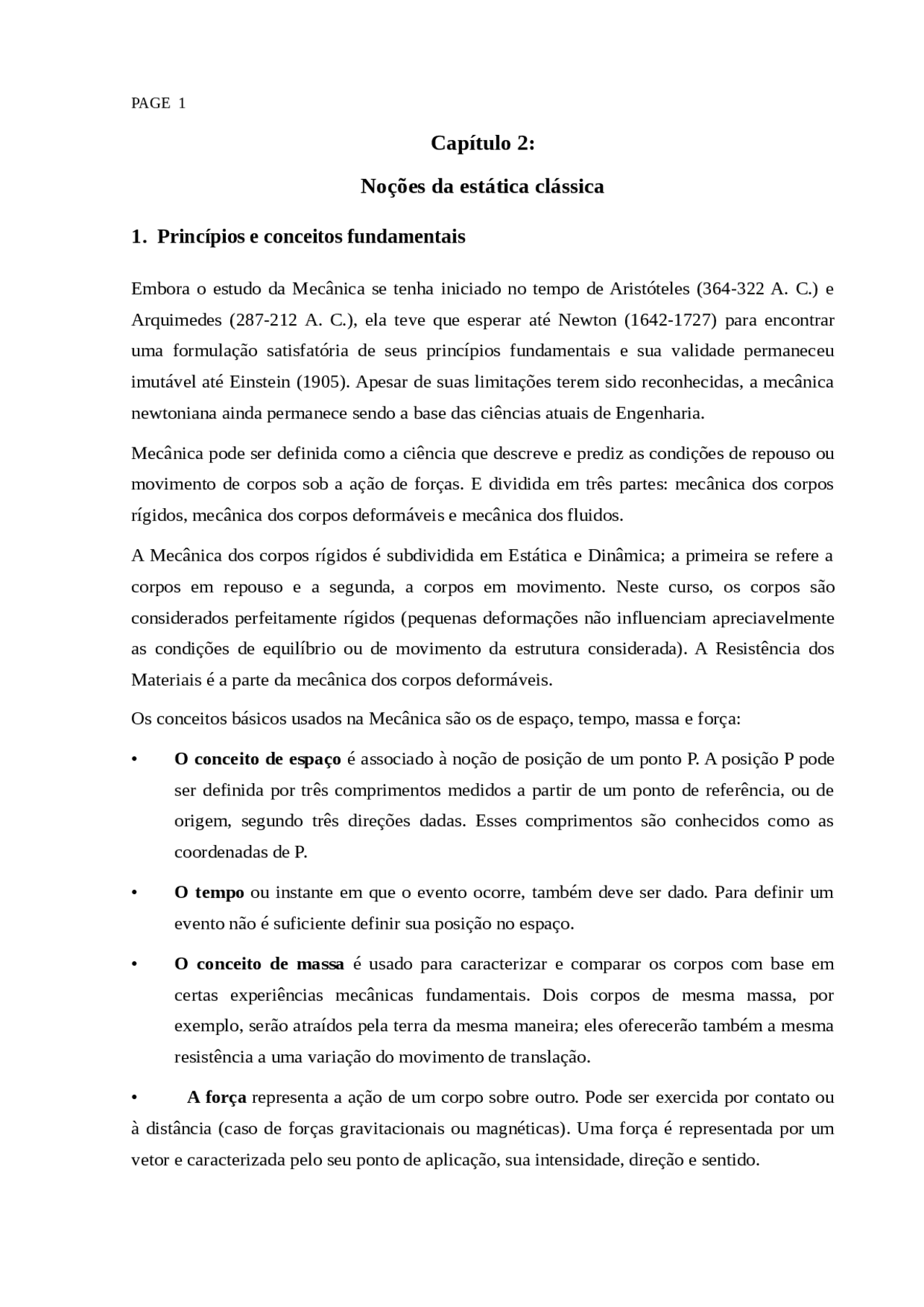 Estática Cap2 Material Material Docsity