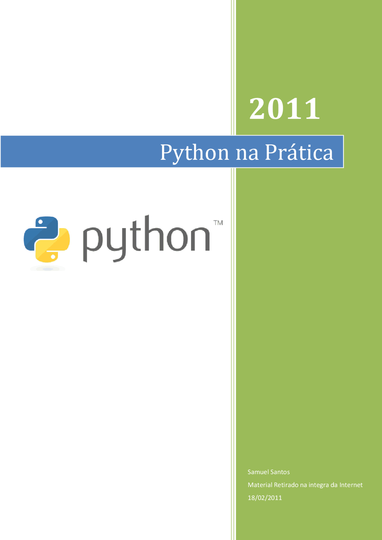 Python Na Prática Tuturial Inicial Sobre Programação Em Python Docsity