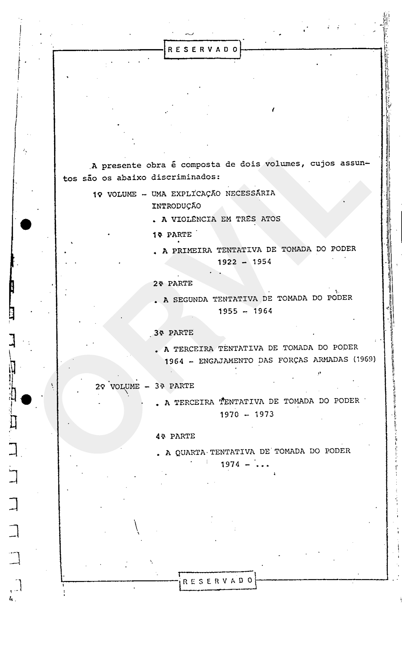 OVRIL- O livro reservado do exército brasileiro no período da ditadura ...