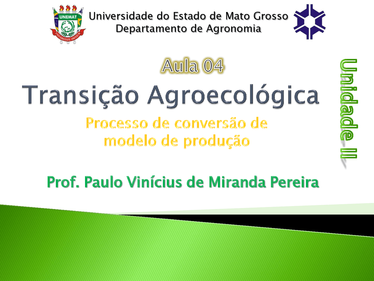Aula 04 Transição Agroecológica - assunto sobre transição de areas ...