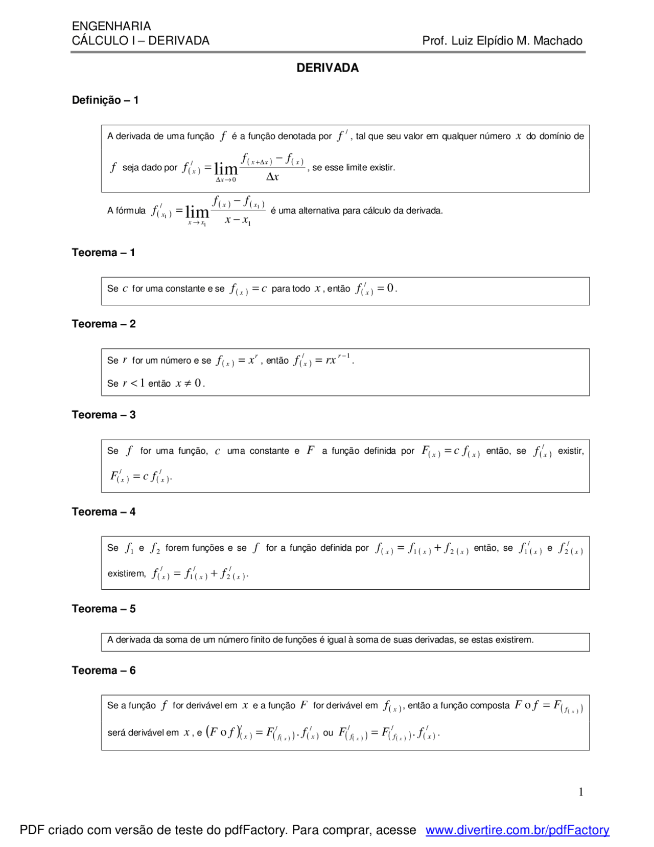 2007 - apostila - cálculo i - 4 - derivada - apostila de calculo - que ...