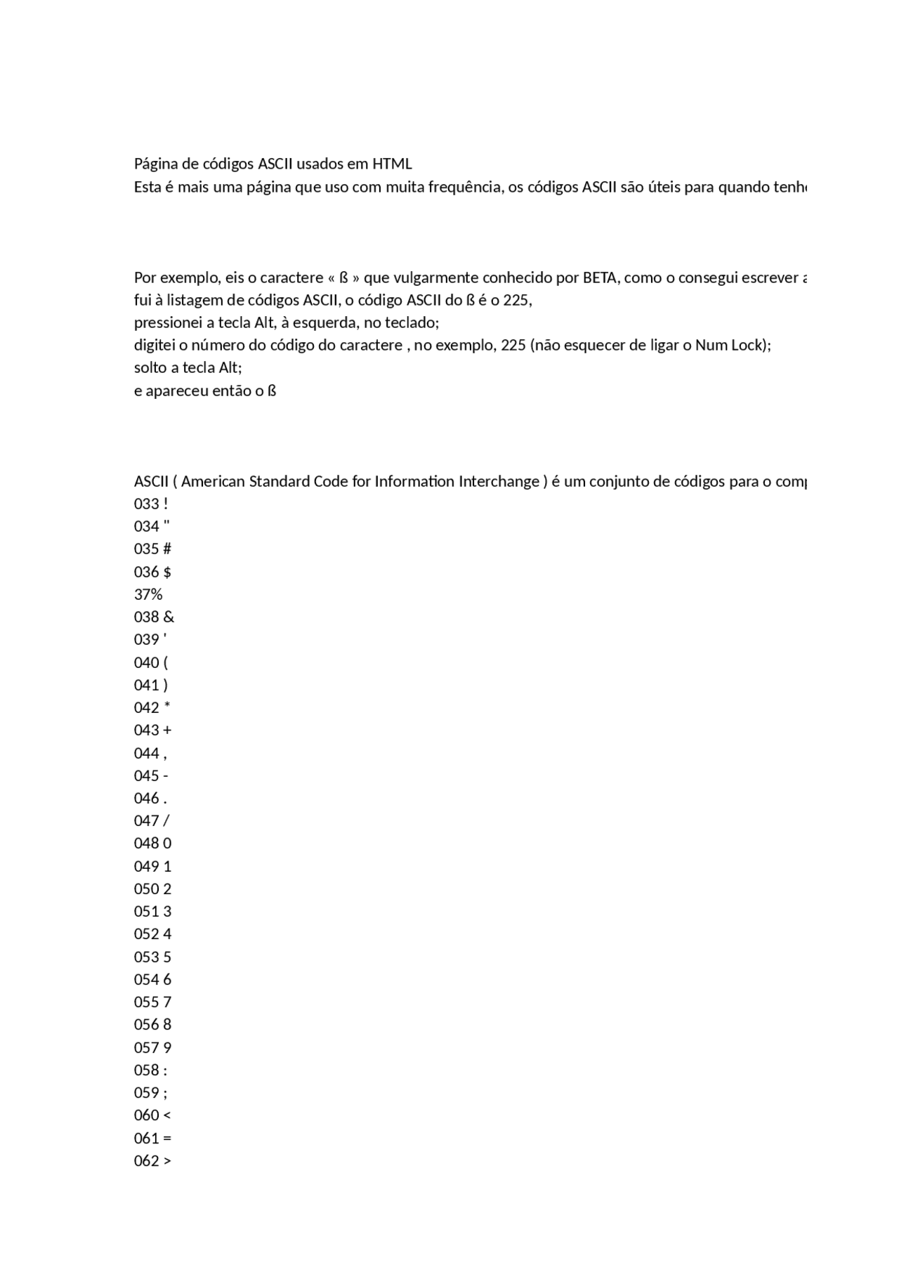 Atalhos de Códigos teclando ALT - Códigos alfa numéricos teclando a ...