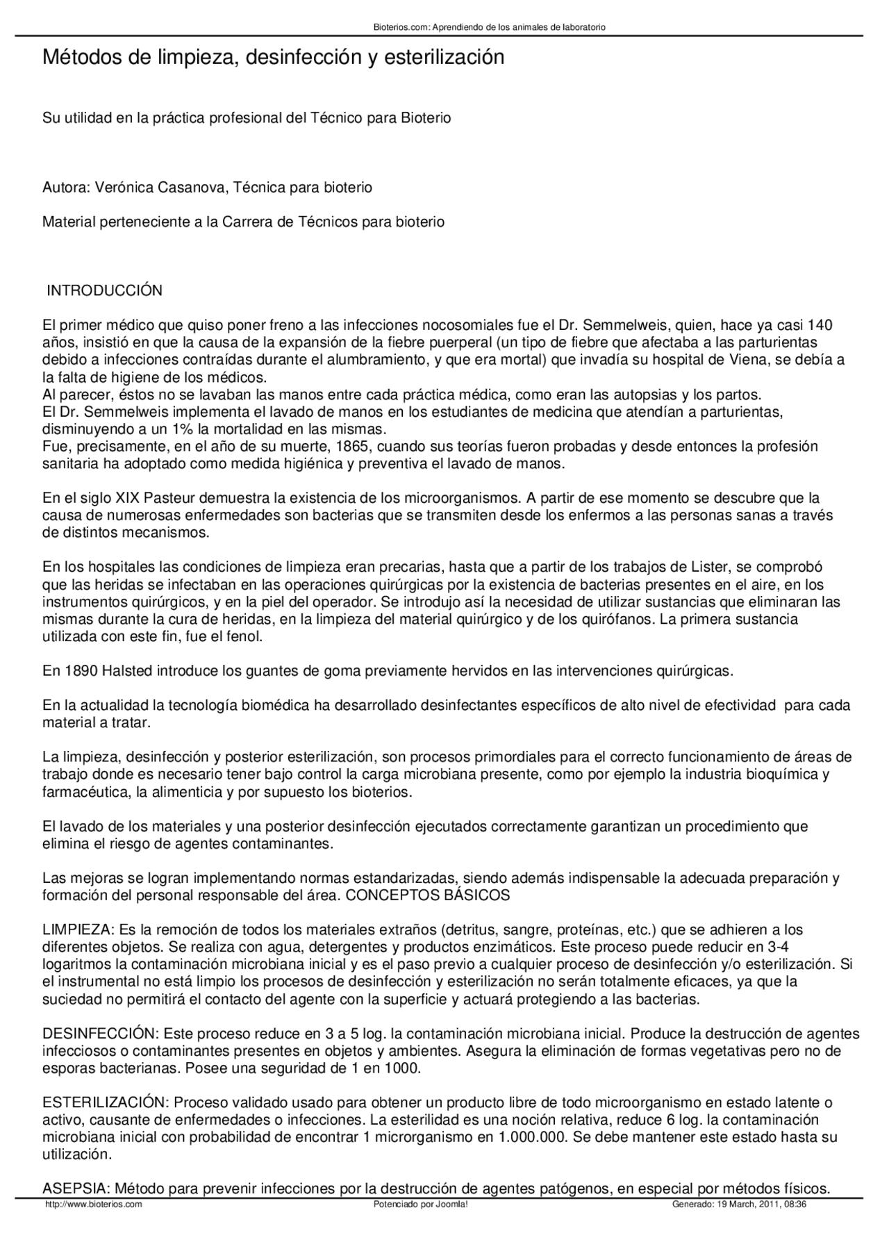 Métodos De Limpieza Desinfección Y Esterilización Métodos De