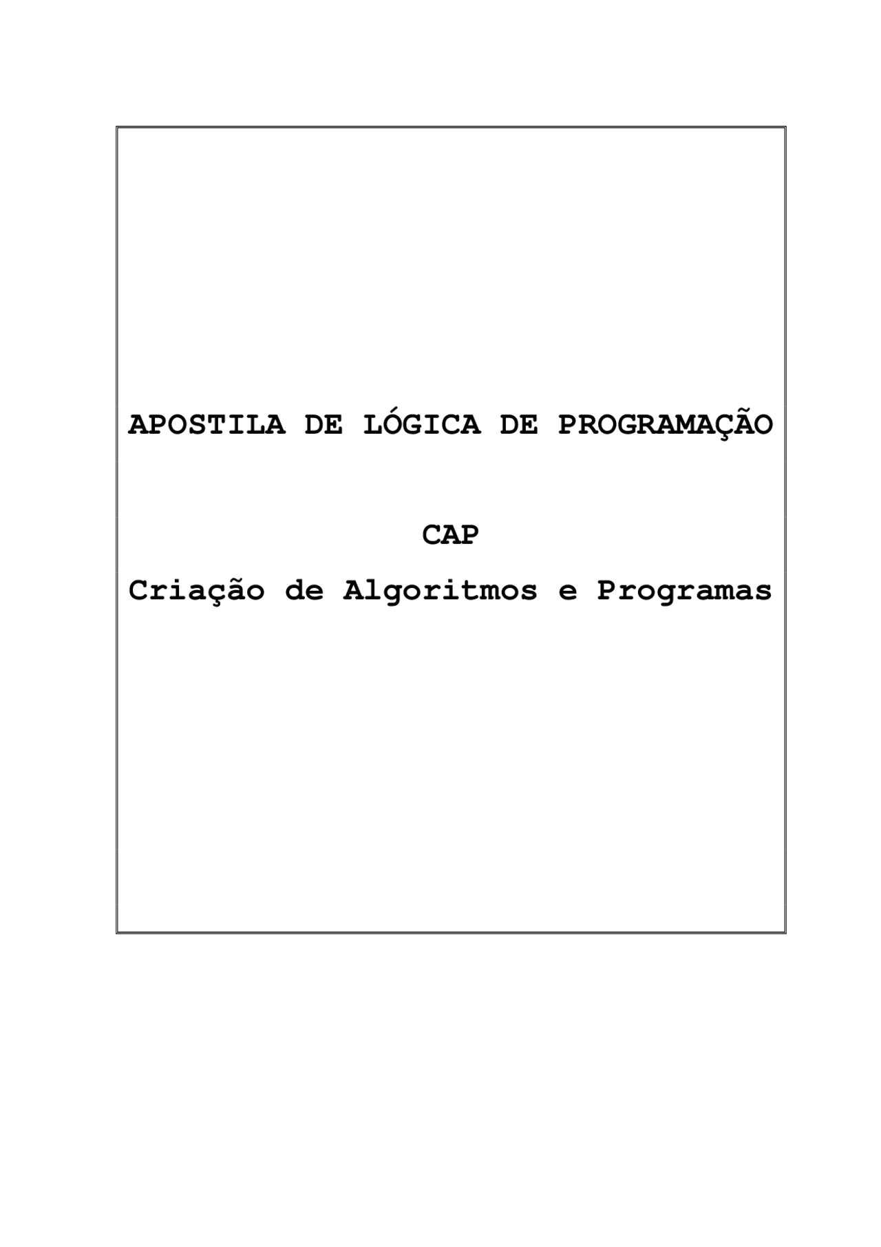 Lógica De Programação Lógicas E Algoritmos Docsity