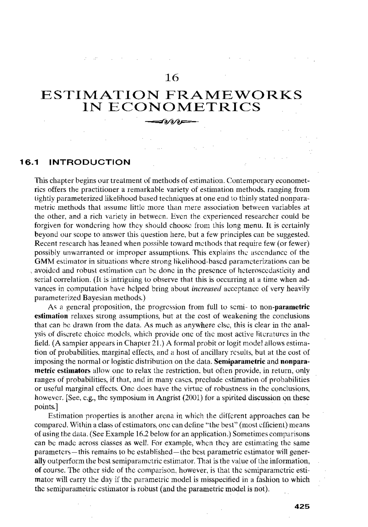 Econometric Analysis Greene 6th Edition Ch 16 Econometria Docsity