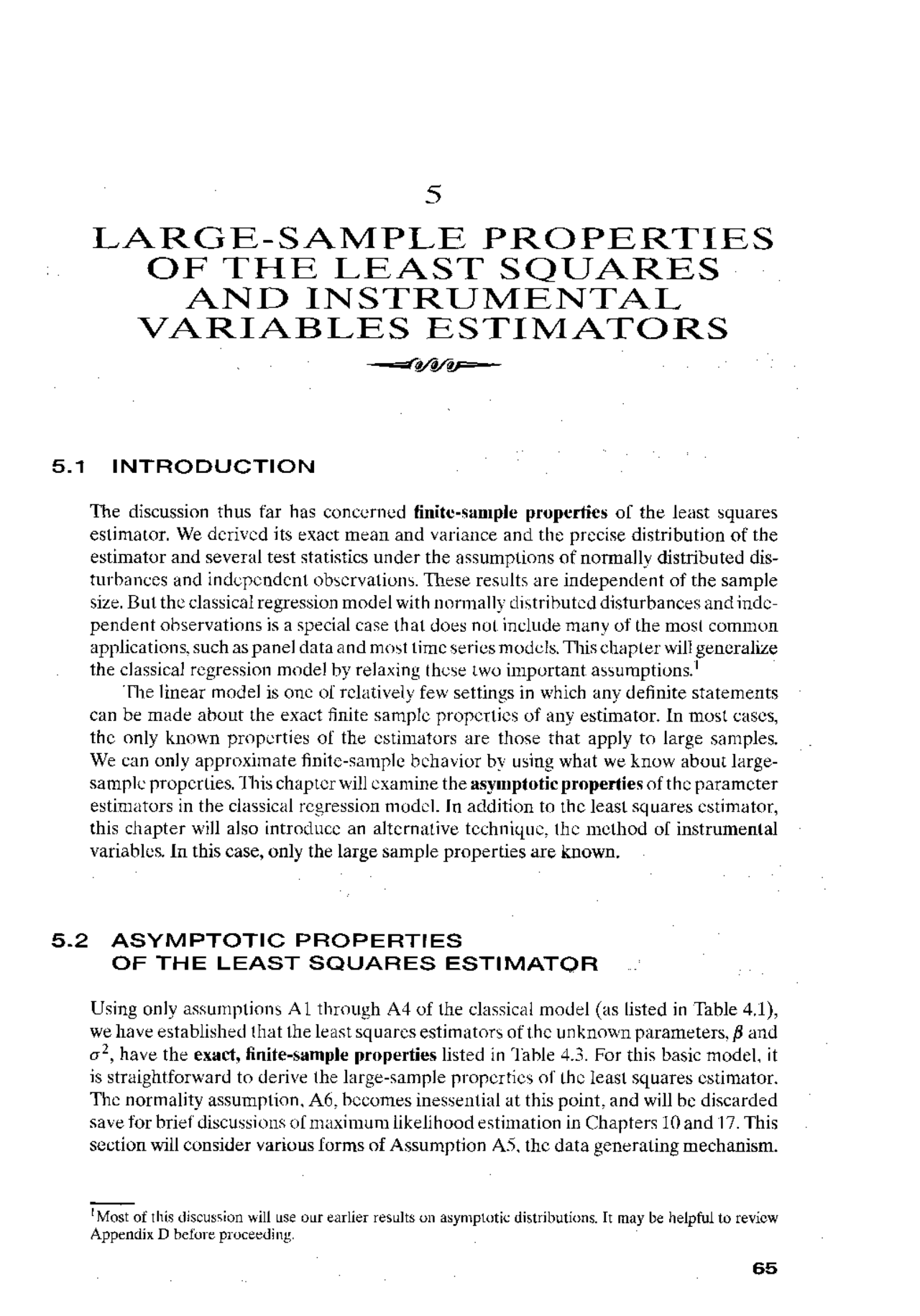 Econometric Analysis Greene 6th Edition Ch 05 Econometria Docsity