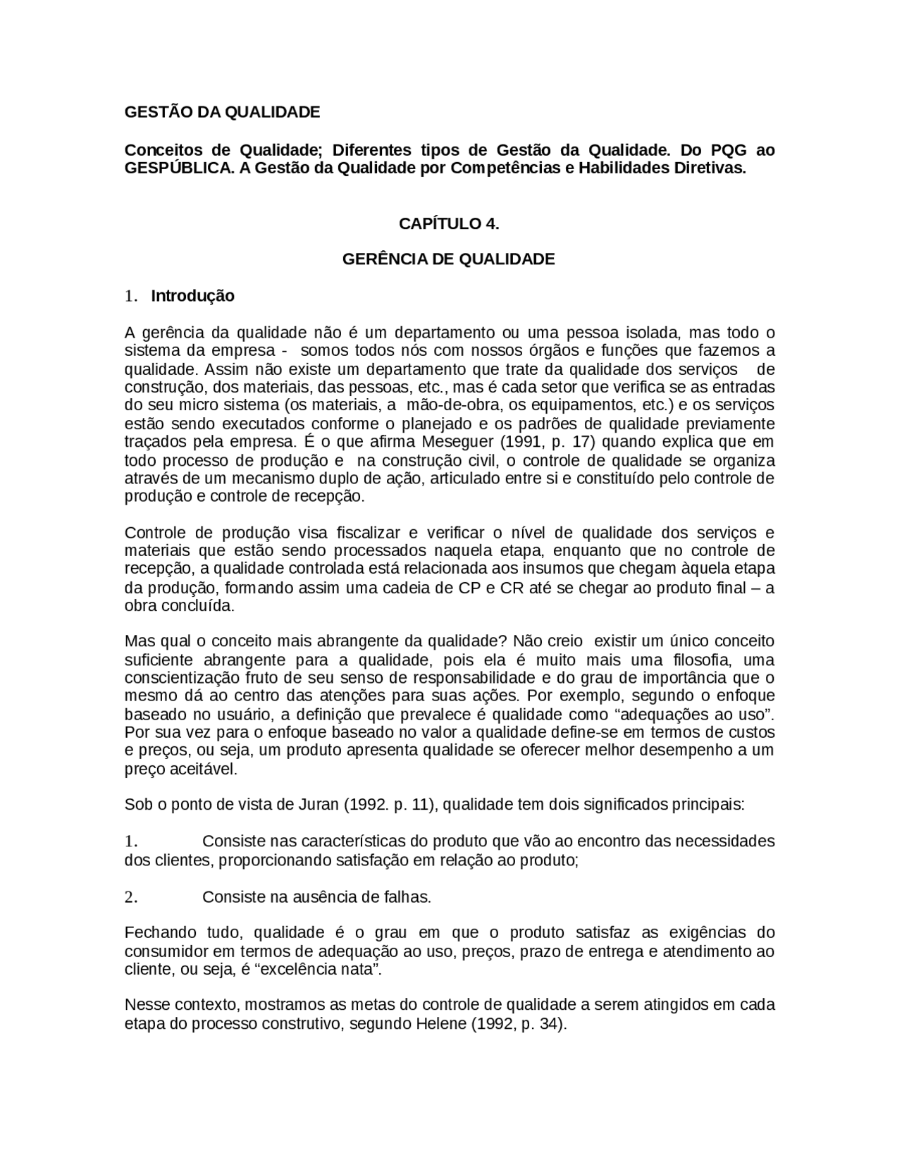 Gestão Da Qualidade Gestão Da Qualidade Docsity