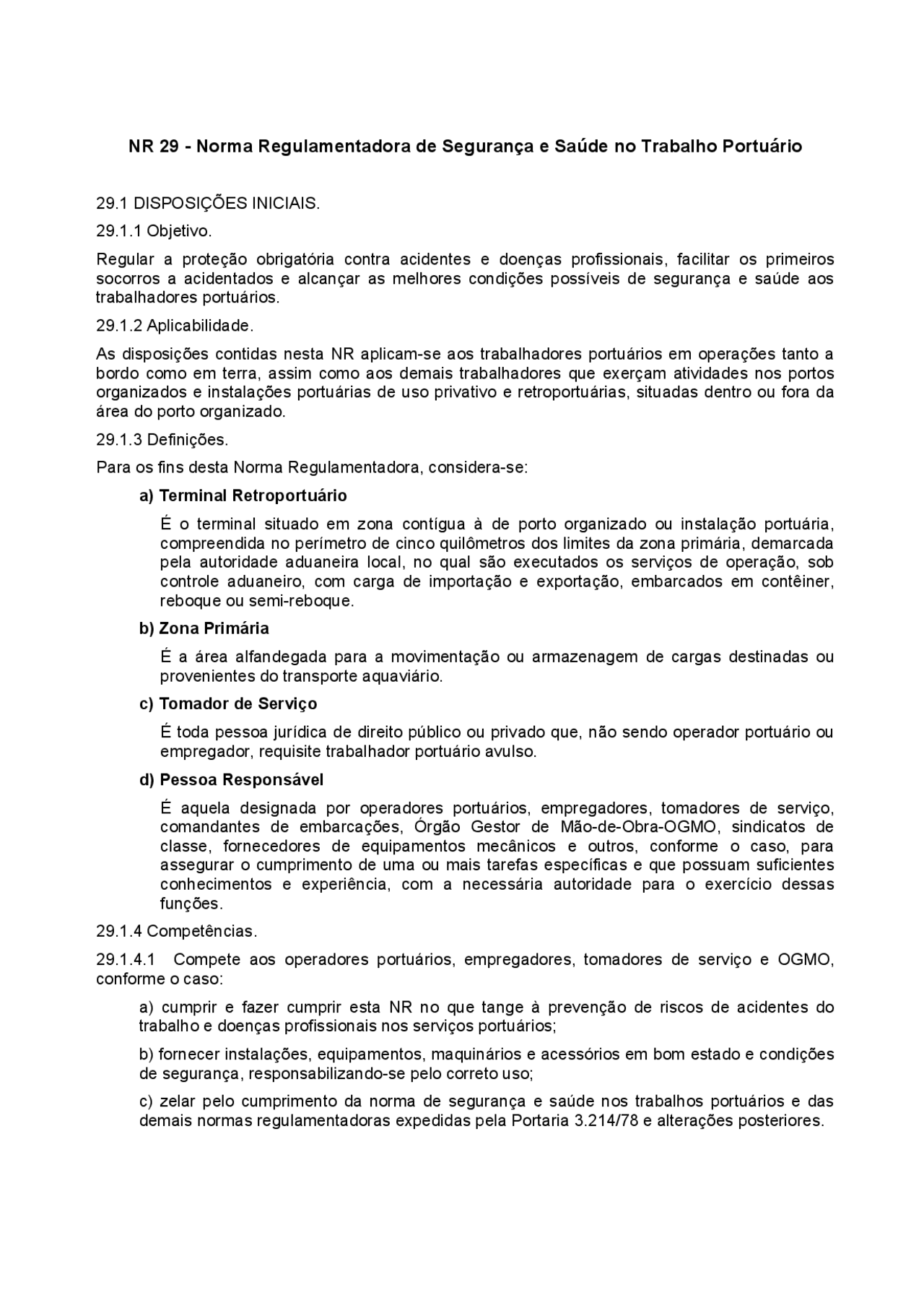 NR 29 - Norma Regulamentadora de Segurança e Saúde no Trabalho ...