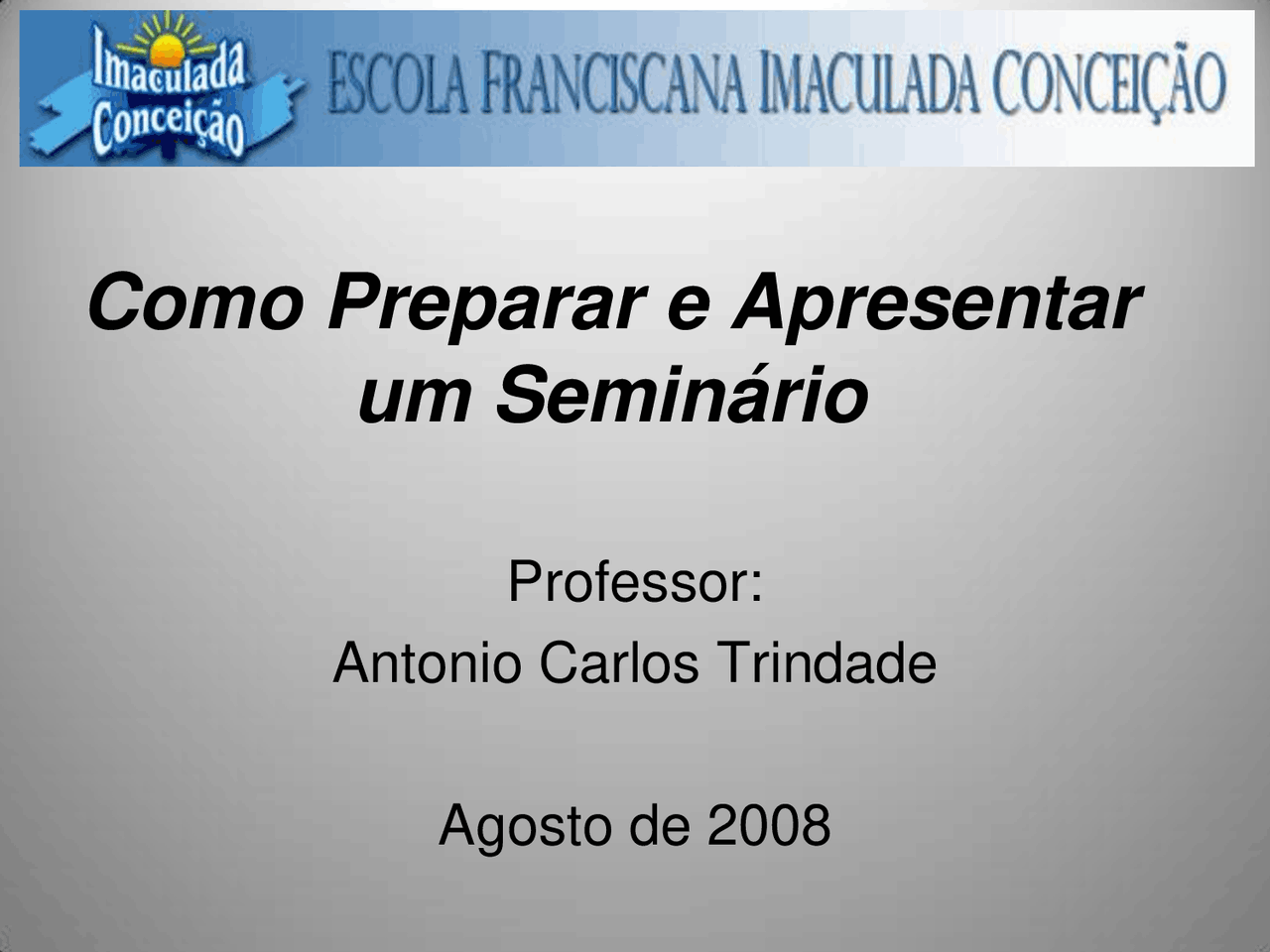 Apresentação pdf - Dicas sobre seminário | Docsity