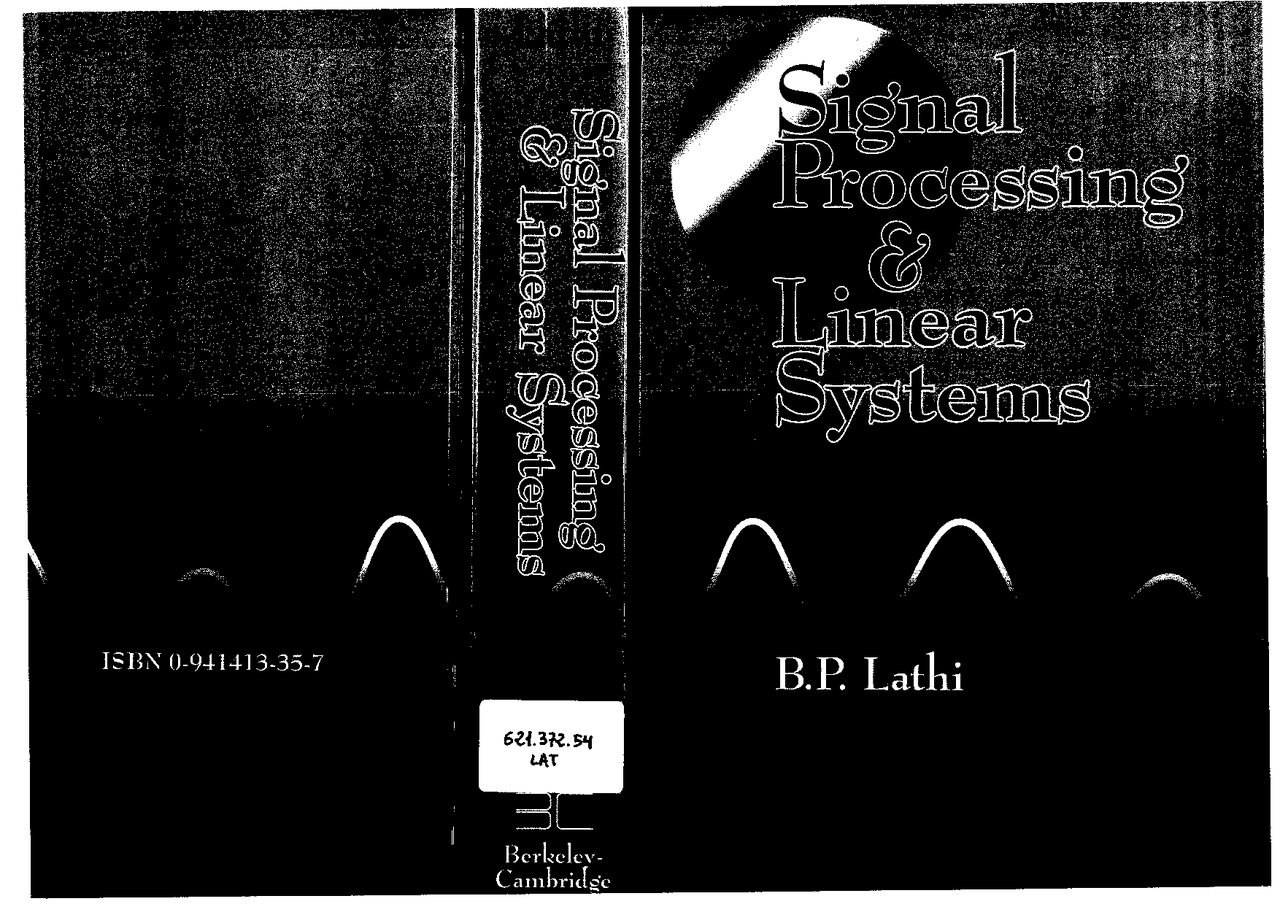 Signal Processing and Linear Systems (B.P.Lathi) - Este livro sobre ...