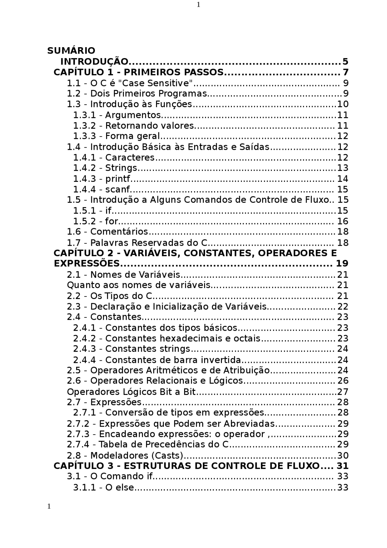 Apostila De C Conteúdo Básico Sobre A Linguagem De Programação C