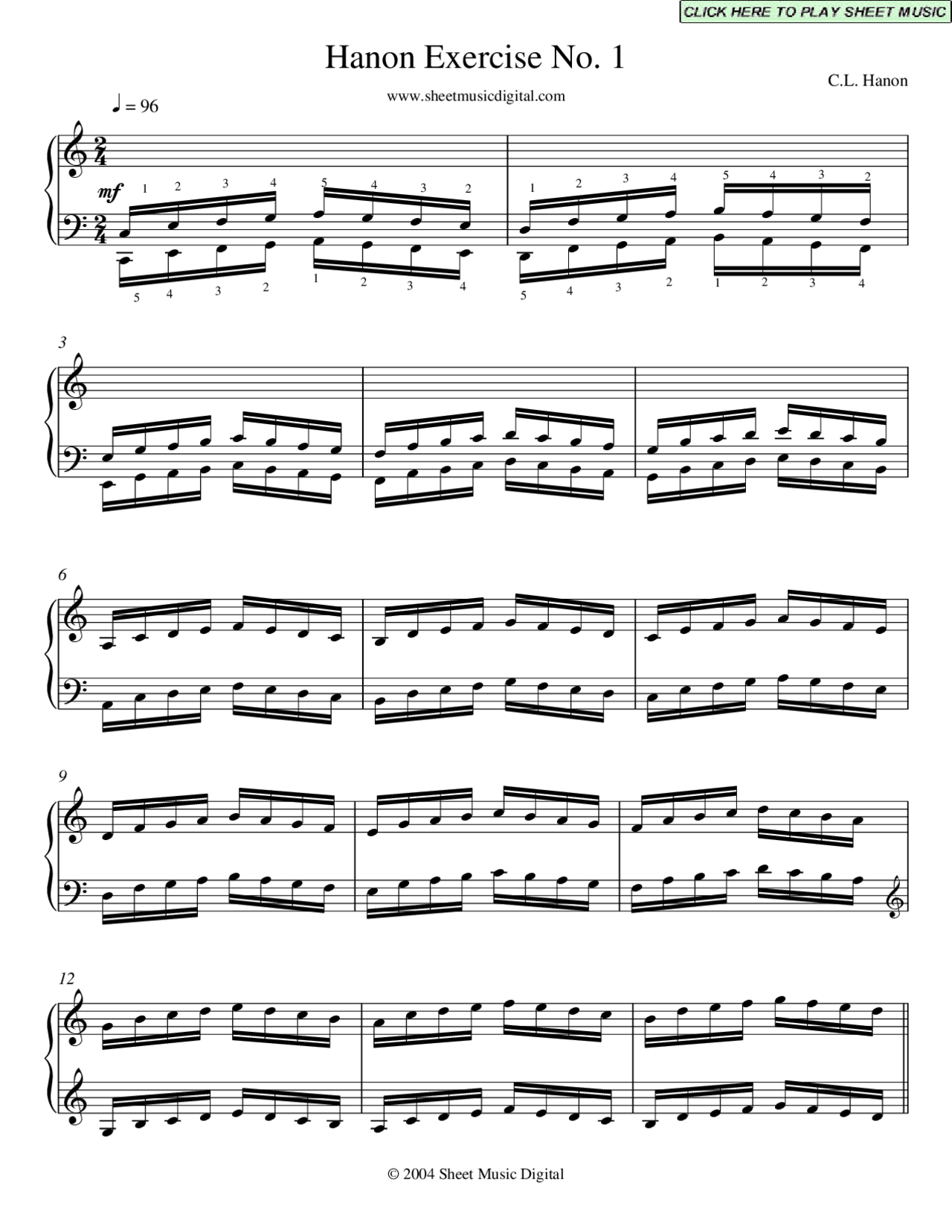 Musica parte 1 - metodo de piano hanon - MUSICA PARTE 1 - Docsity