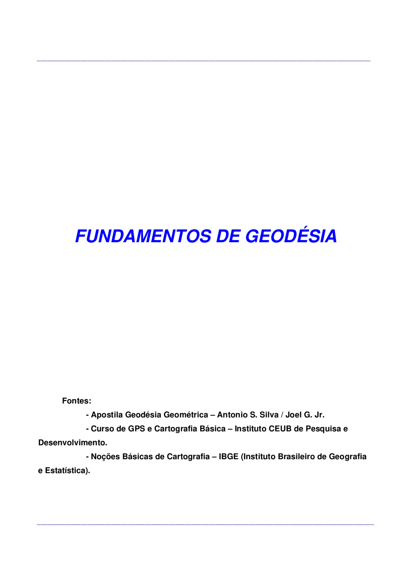Geodesia - apostila sobre geodésia - Docsity