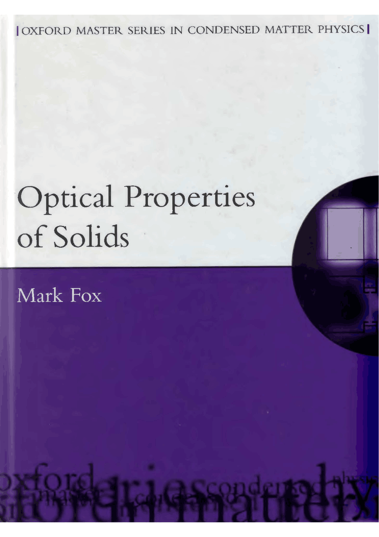 Fox M. Optical properties of solids (Oxford, 2001) - Livro Optical ...