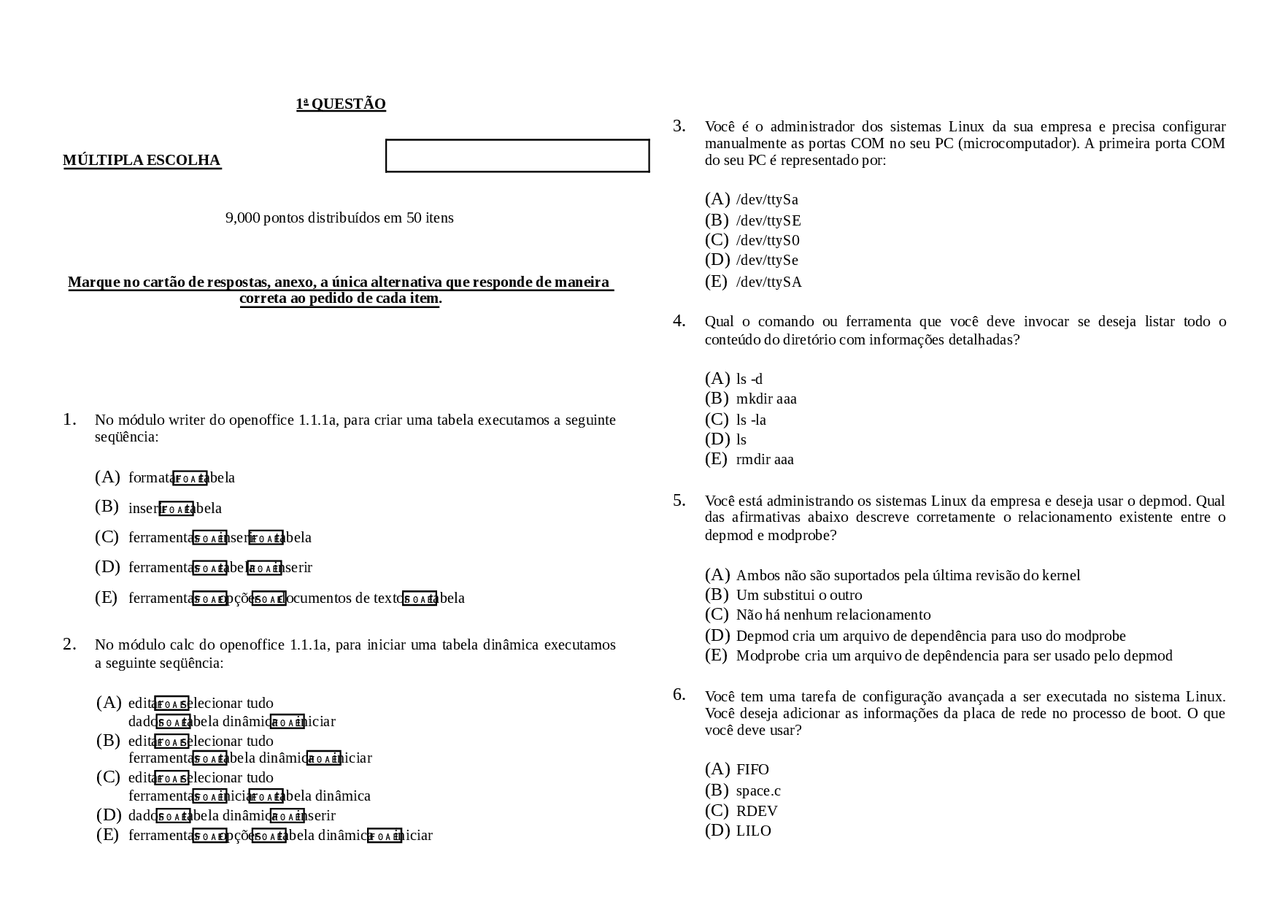 Prova Informática Provas Da Esaex Docsity
