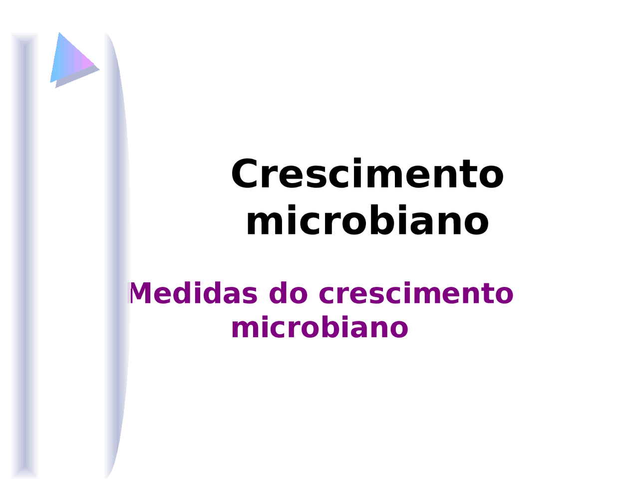 Crescimento Microbiano Crescimento Microbiano Docsity