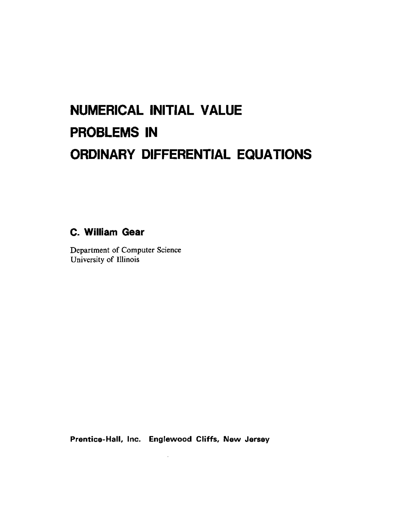 Numerical Initial Value Problems in Ordinary Differential Eq - Livro em PdF - Docsity