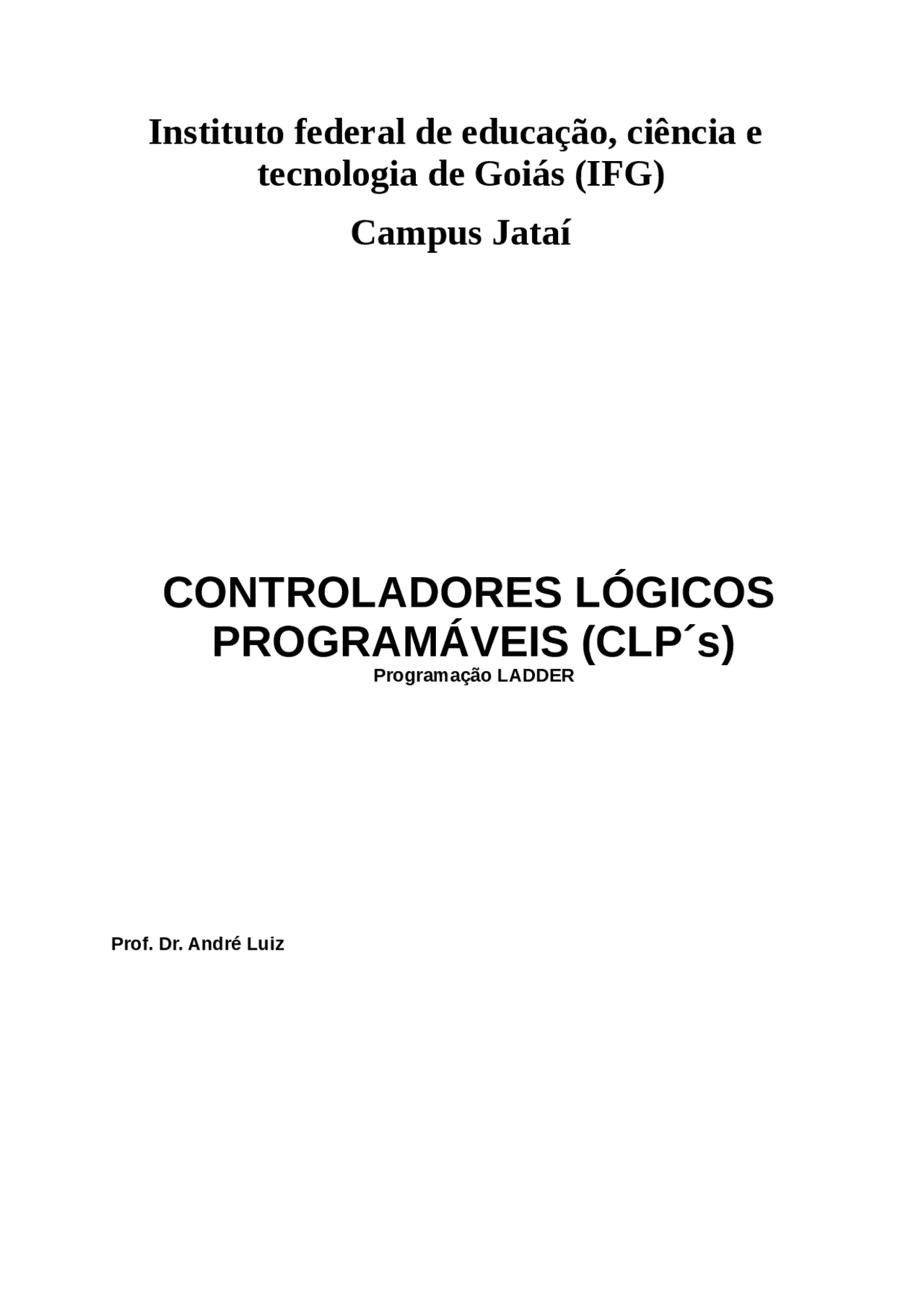 Apostila Clp Ladder Apostila Informativa Sobre Lingauagem Ladder