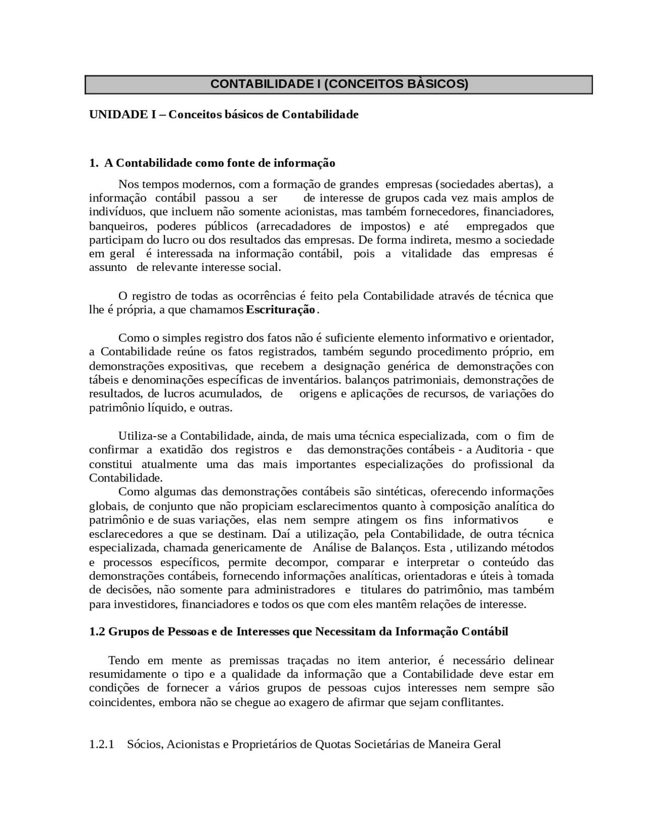 Conceitos Básicos Contabilidade - Conceitos básicos de contabilidade ...