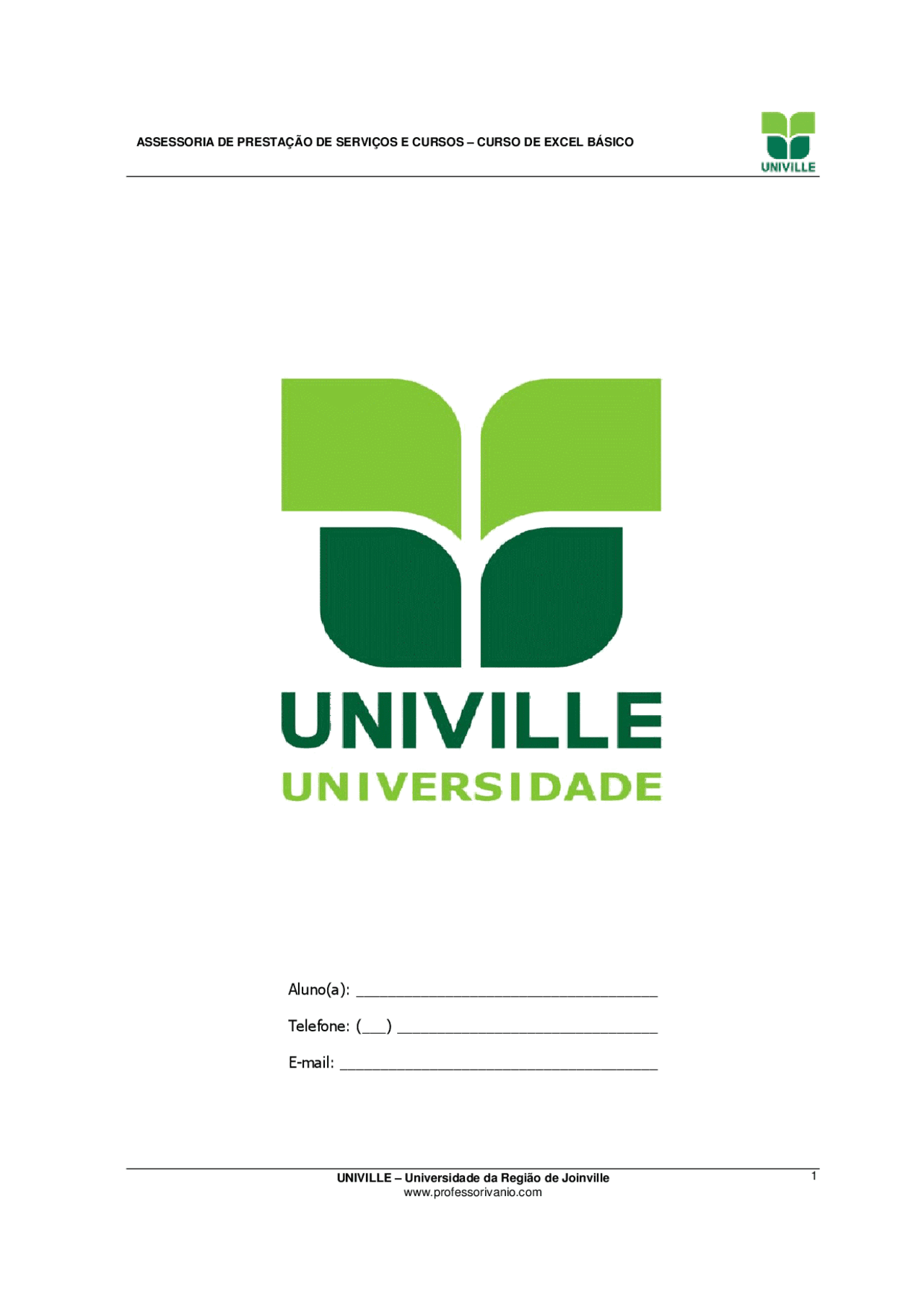 Apostila Excel Basico Treinamento Docsity