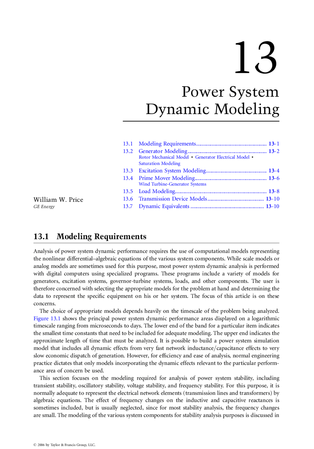 9291 c013 - Electric Power Generation, Transmission, and Distribution - Docsity